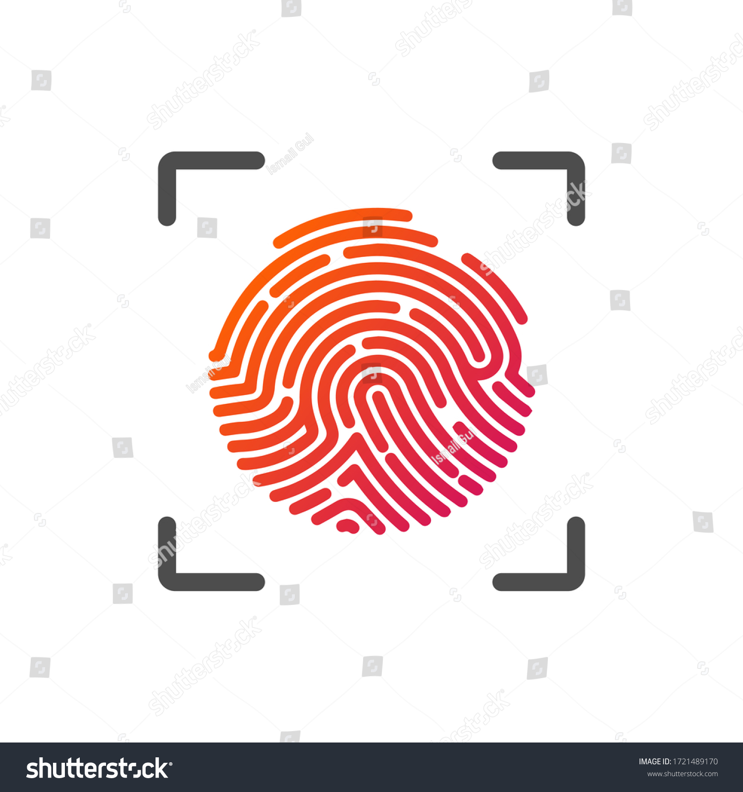 Finger Print Icon Vector File Stock Vector (Royalty Free) 1721489170 ...