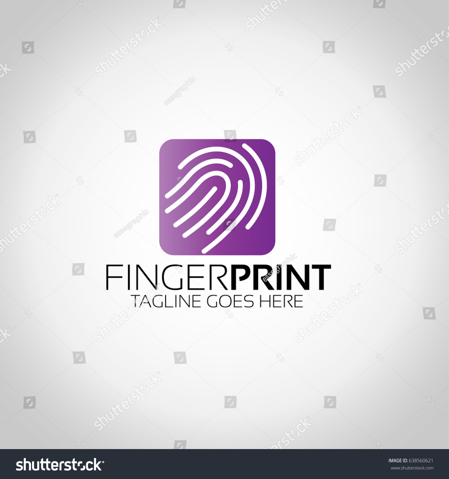 Finger Print Logo Stock Vector (Royalty Free) 638560621 | Shutterstock