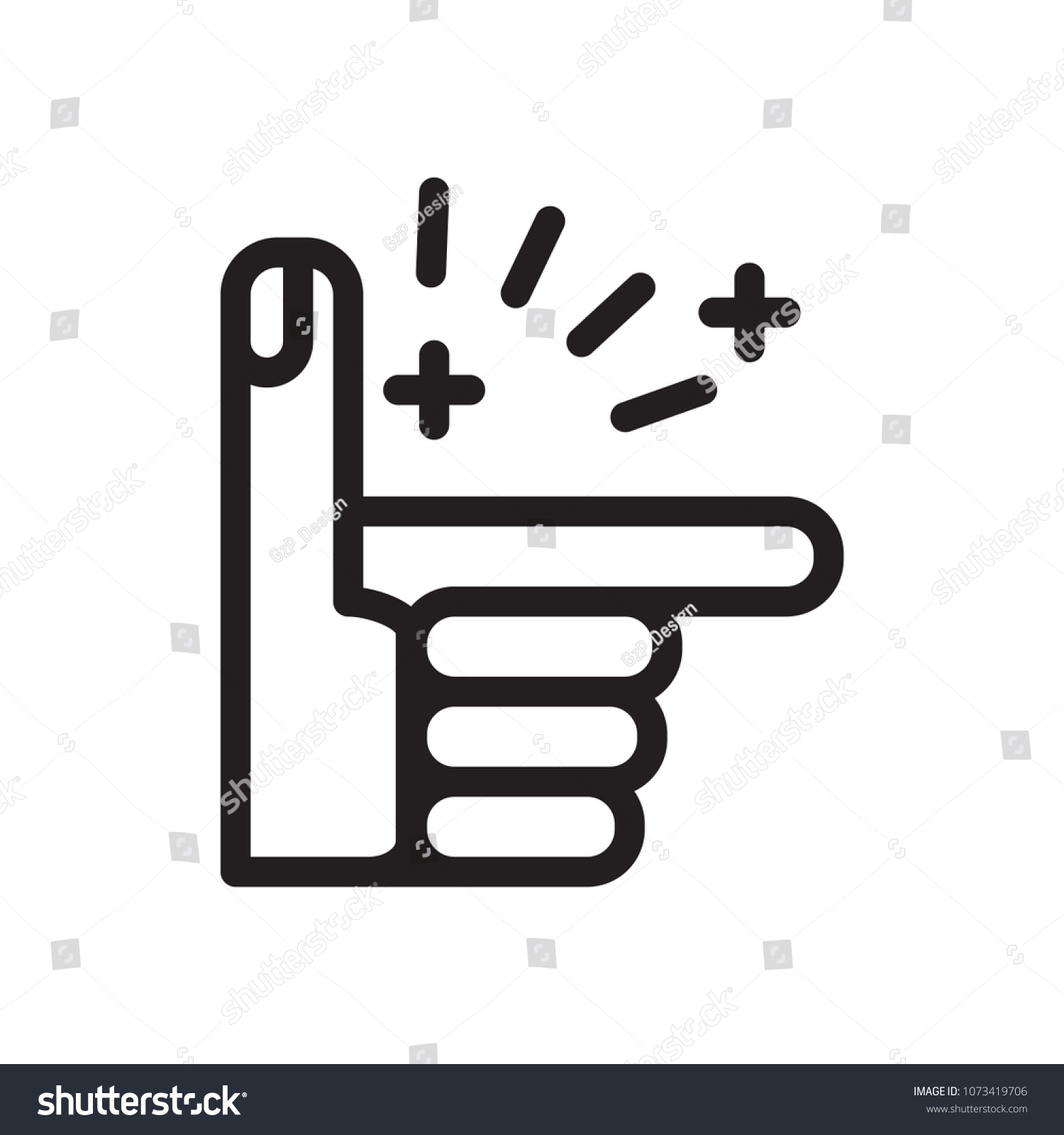 Finger Snapping Icon Stock Vector (Royalty Free) 1073419706 | Shutterstock