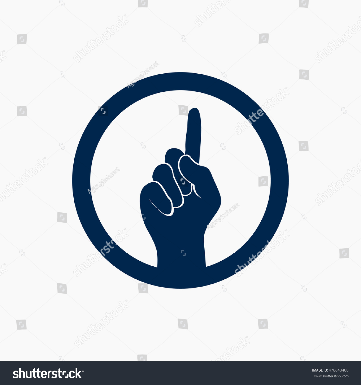 Finger Upward Logo Vector Simple Design Stock Vector (Royalty Free ...