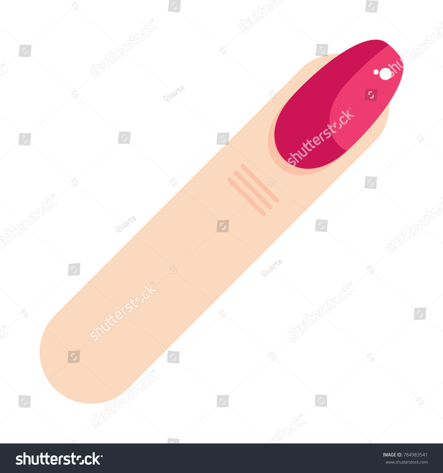 Fingernail Flat Vector Cartoon Illustration Objects Stock Vector ...