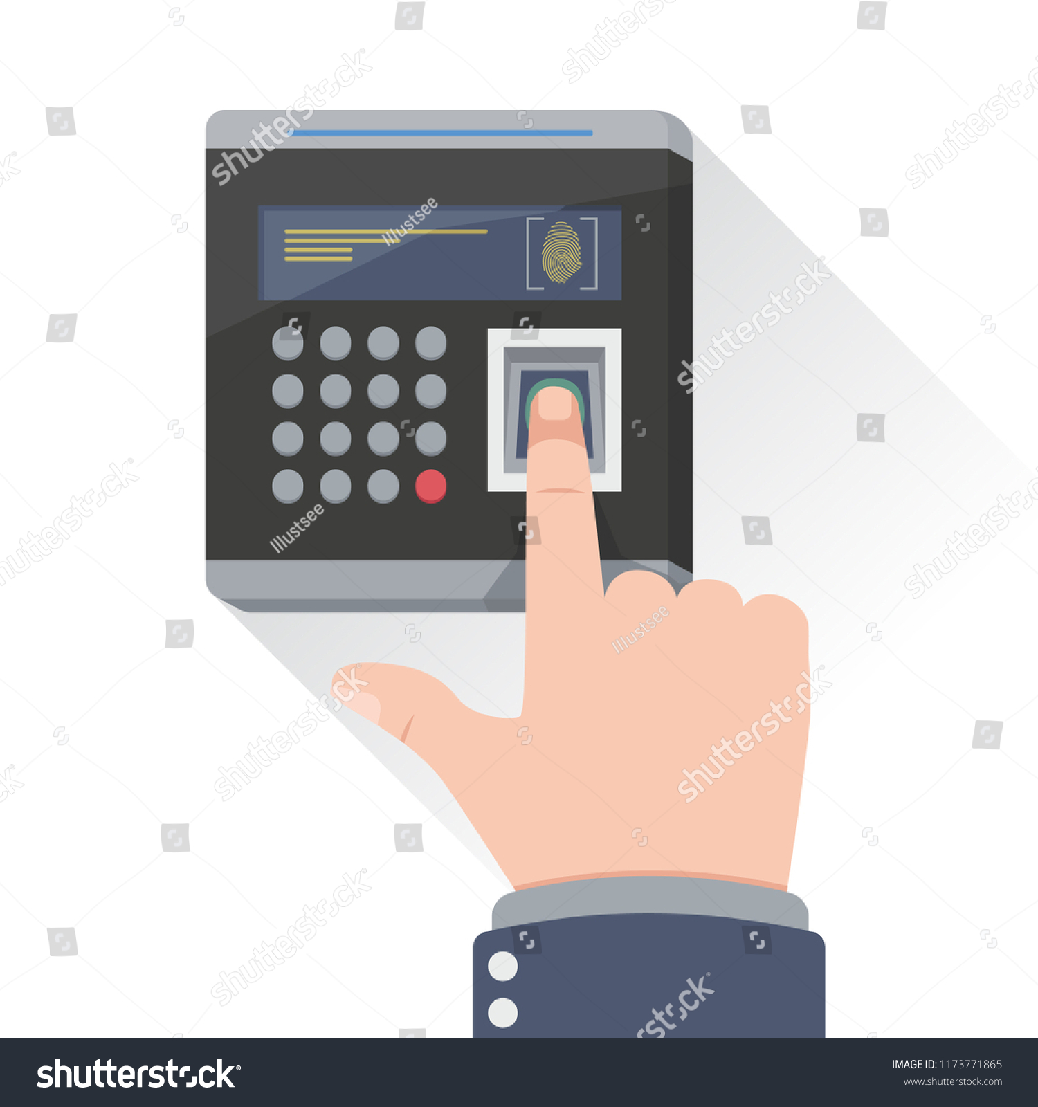 Fingerprint Access Control Device Stock Vector (Royalty Free) 1173771865
