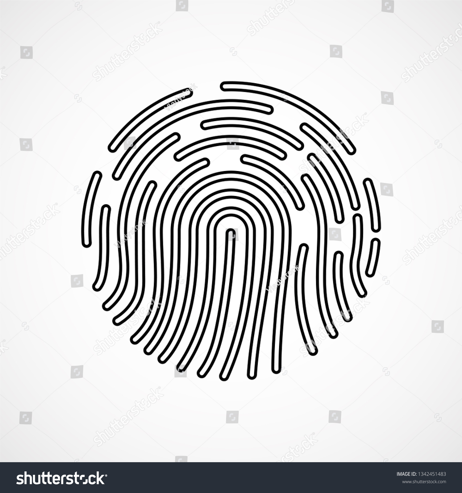 Fingerprint Icon Biometric Identification Symbol Id Stock Vector ... Fingerprint Icon Biometric Identification Symbol Id Stock Vector ...