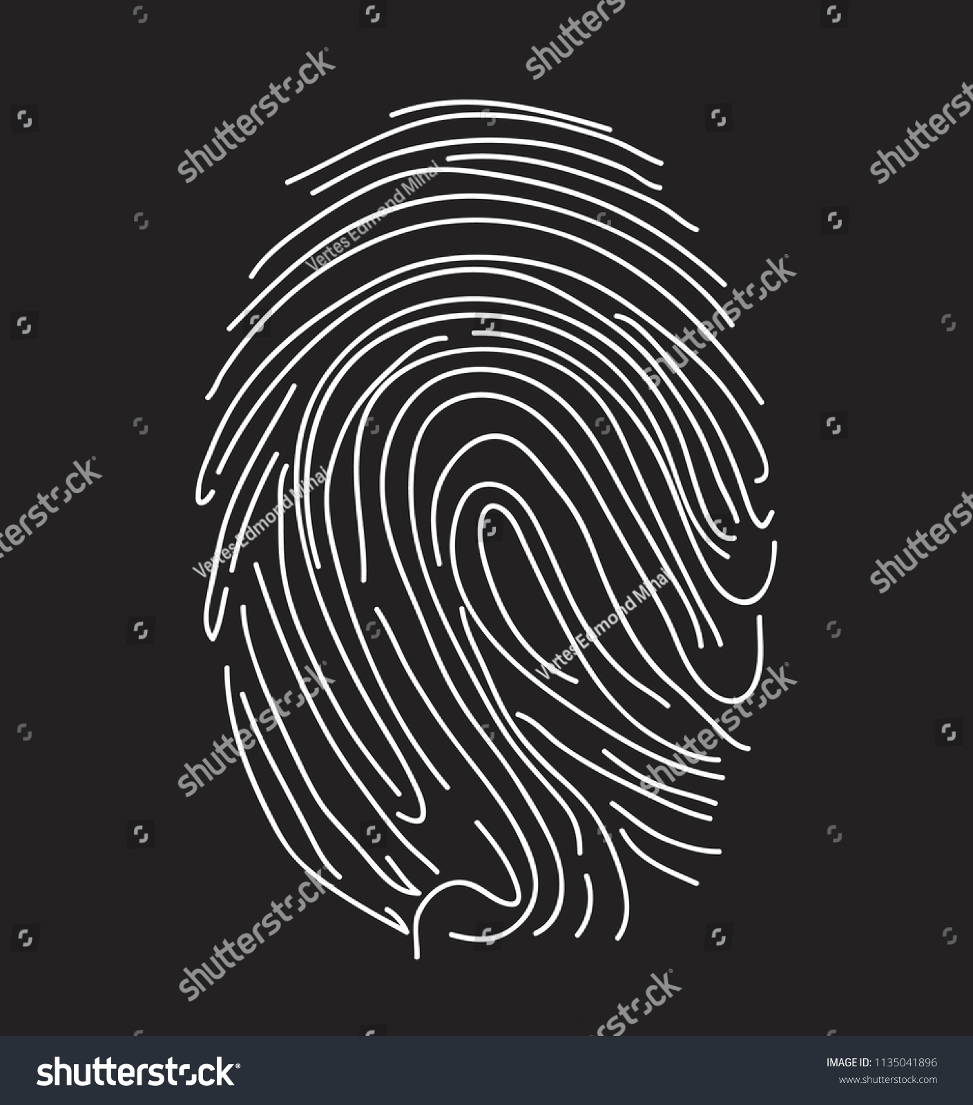 Fingerprint Icon Simple Vector Illustration Stock Vector (Royalty Free ...