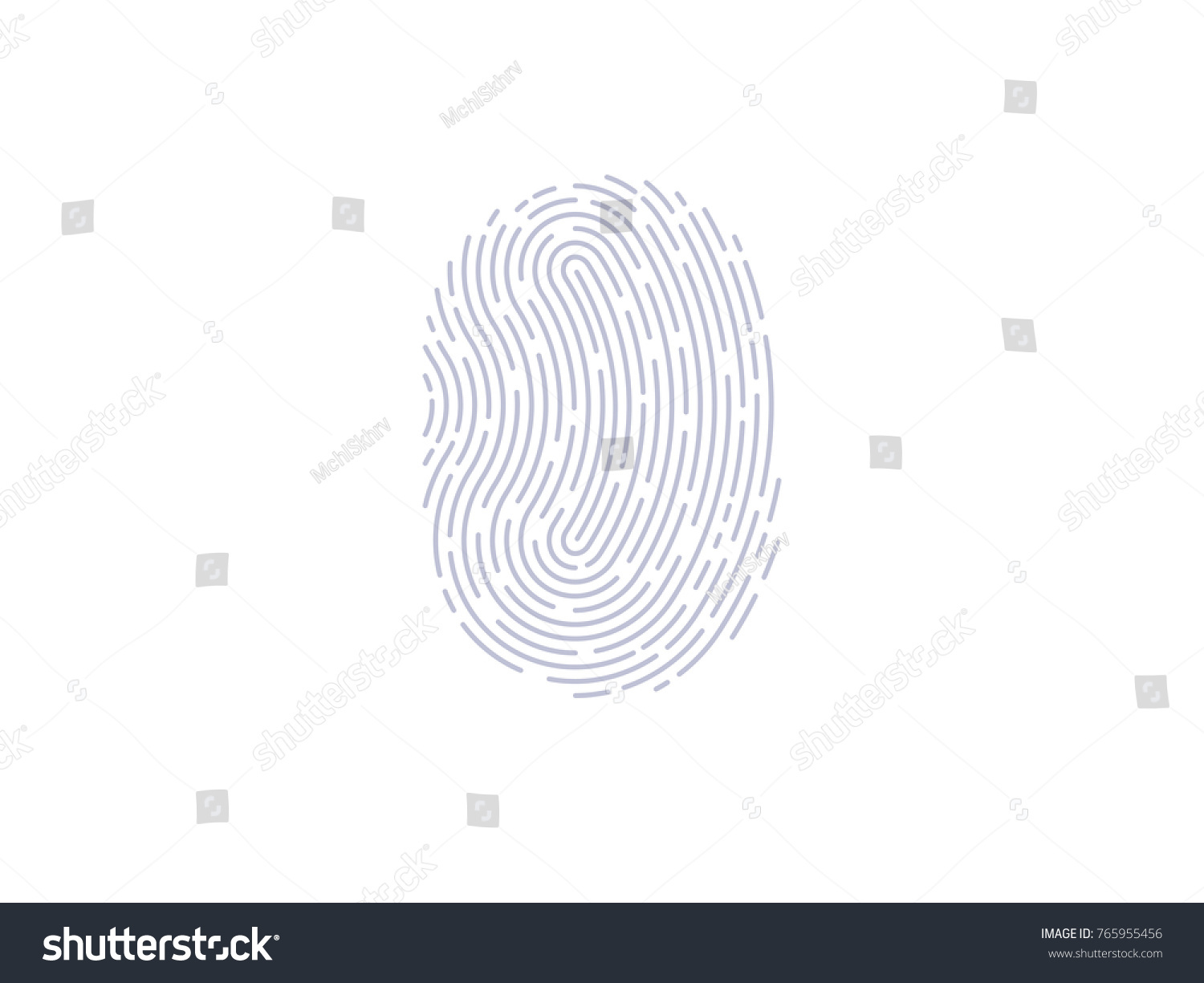 Fingerprint Scan Icon Thumbprint Vector: vetor stock (livre de direitos ...