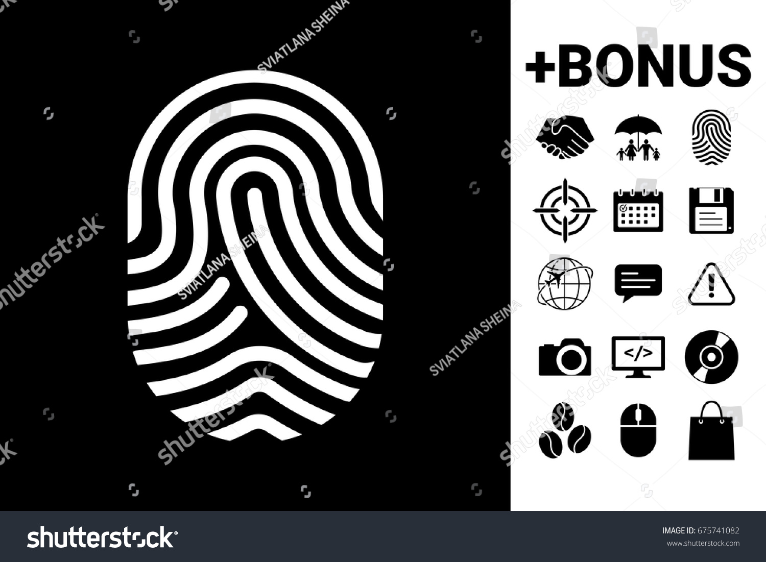 Fingerprint Scanned Finger Icon Stock Vector (Royalty Free) 675741082 Fingerprint Scanned Finger Icon Stock Vector (Royalty Free) 675741082