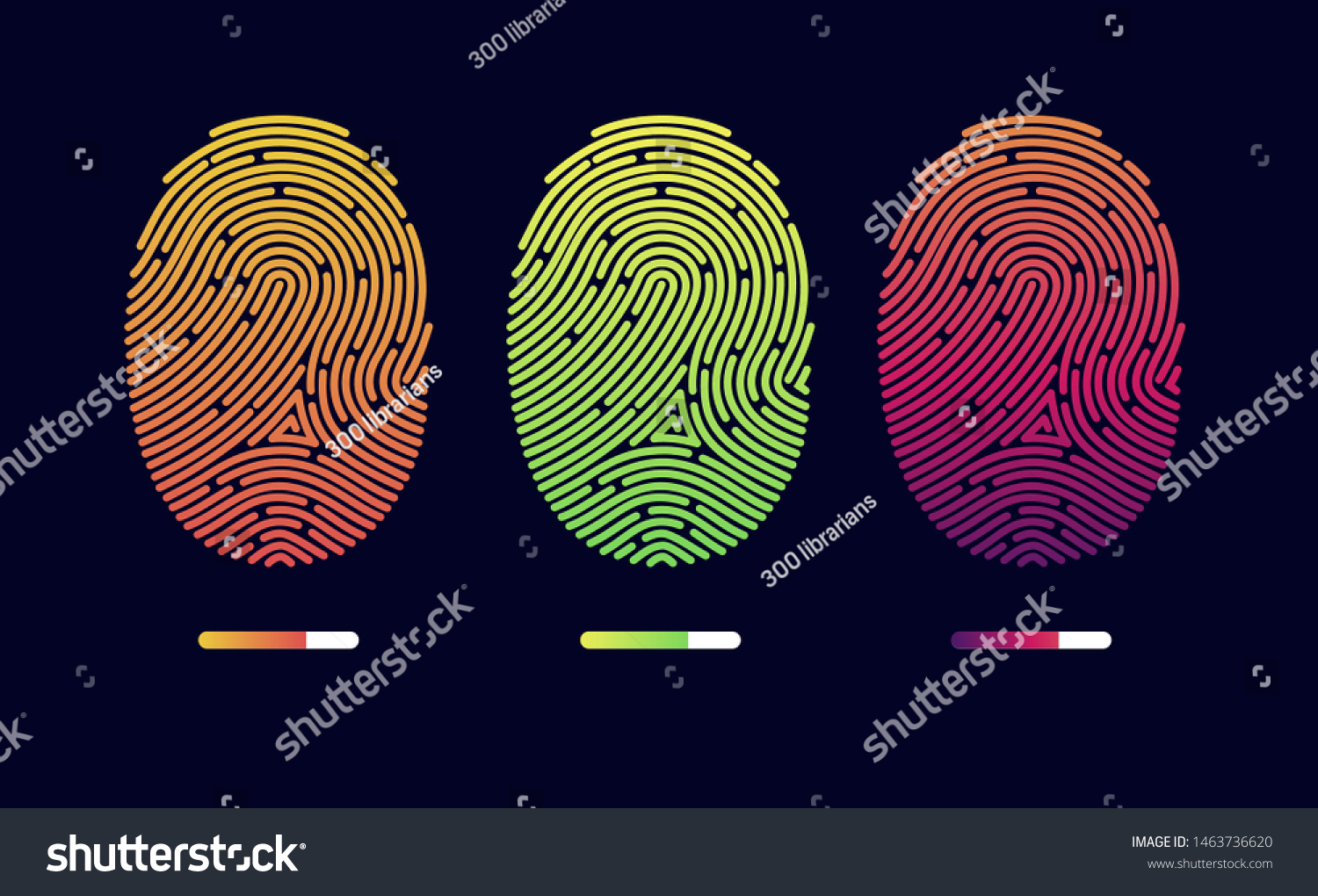 Fingerprints Cyber Security Concept Digital Security Stock Vector ...