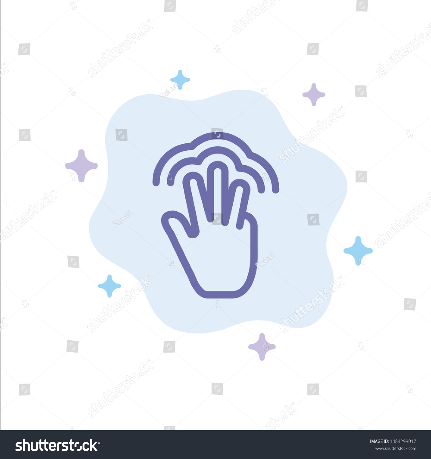 Vektor Stok Fingers Gestures Hand Interface Multiple Touch (Tanpa ...