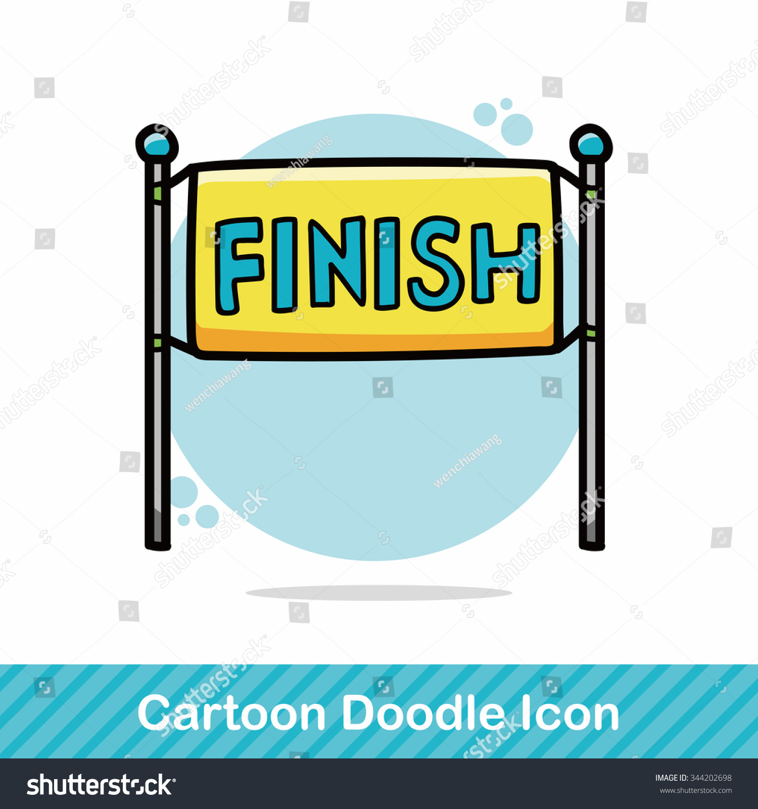 Finish Line Doodle Stock Vector (Royalty Free) 344202698 | Shutterstock