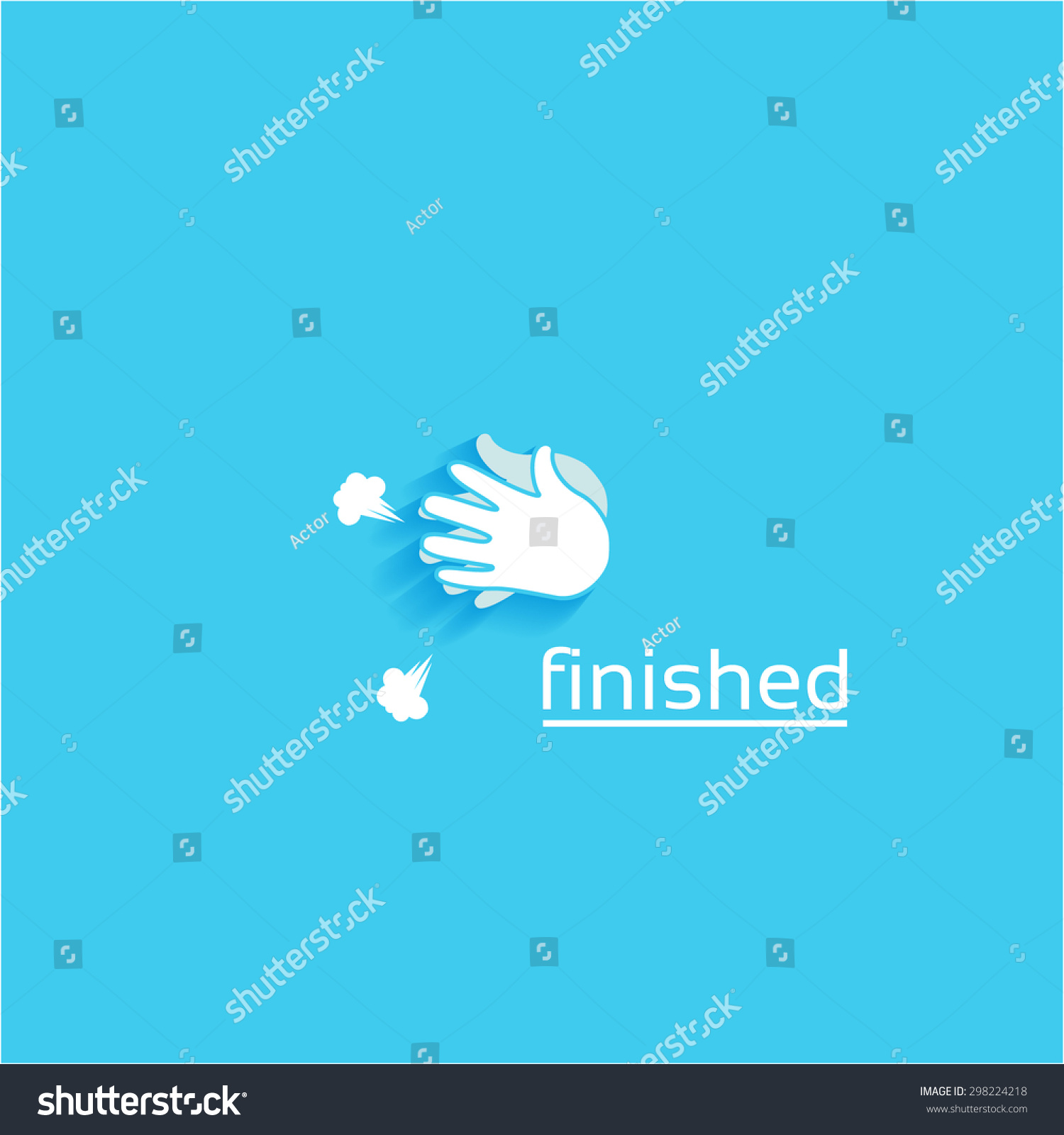 Finished Work Vector Sign Stock Vector (Royalty Free) 298224218