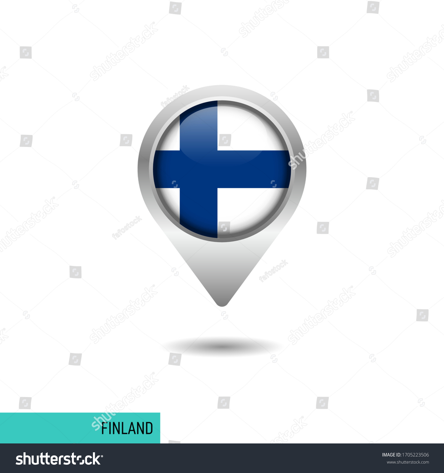 Finland Flag Map Pin Vector Design Stock Vector (Royalty Free ...