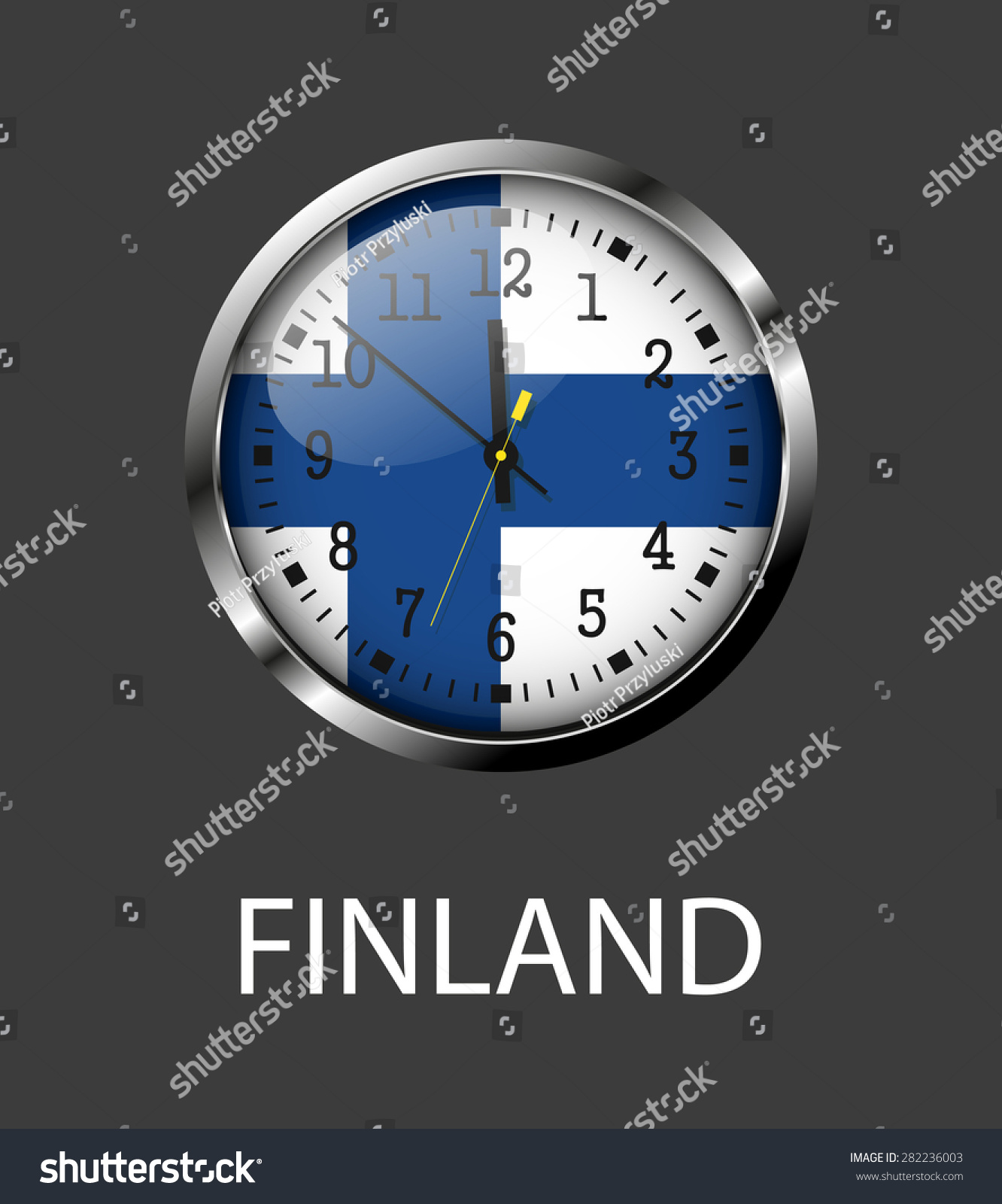 Finland Flag On Clock Face Vector Stock Vector (Royalty Free) 282236003 ...