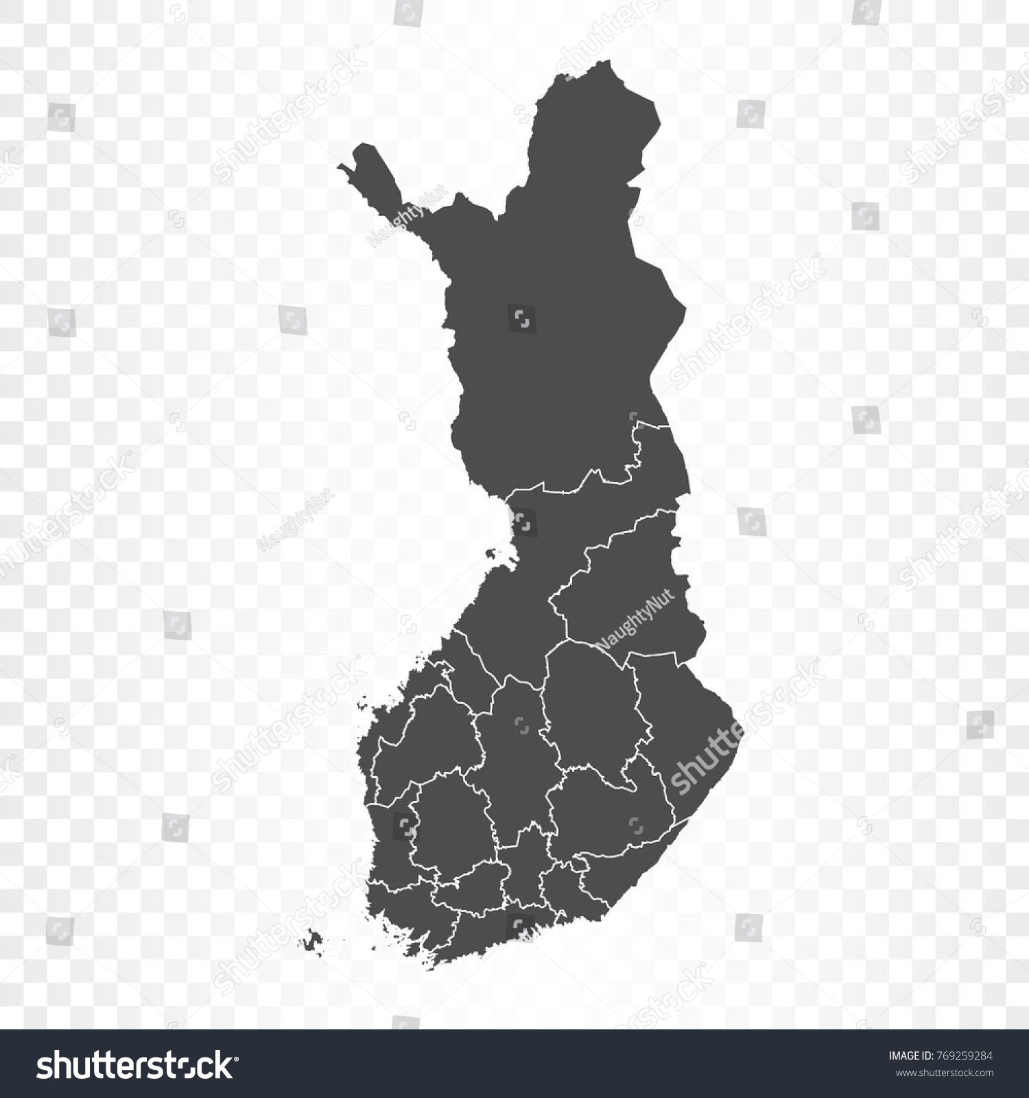 Finland Map Isolated On Transparent Background 스톡 벡터(로열티 프리) 769259284 ...