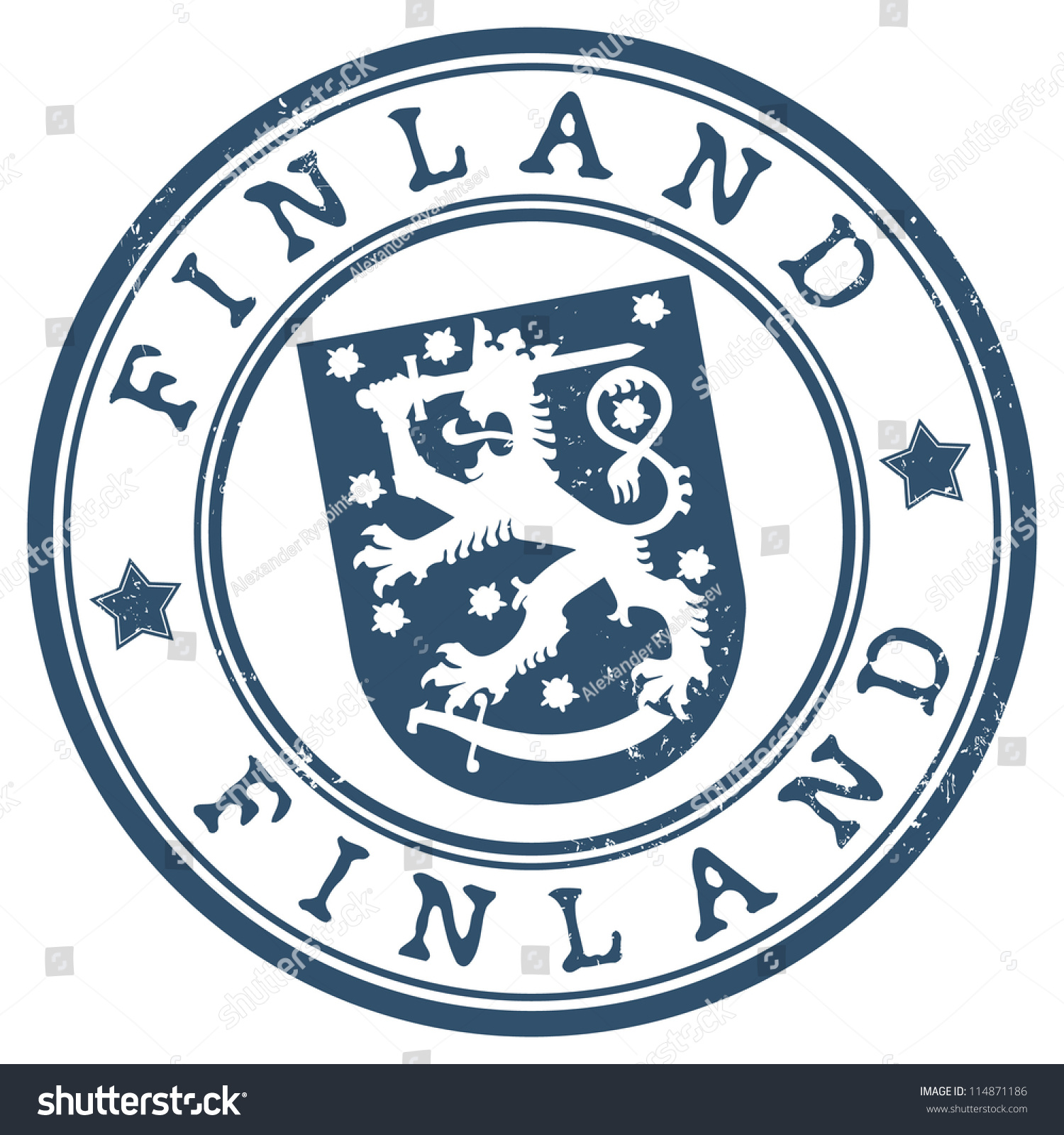 Finland Stamp Stock Vector 114871186 - Shutterstock