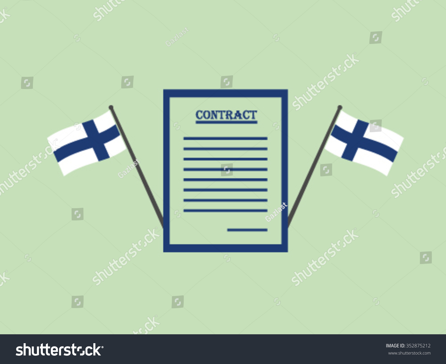 Finnish Contract: vector de stock (libre de regalías) 352875212 ...