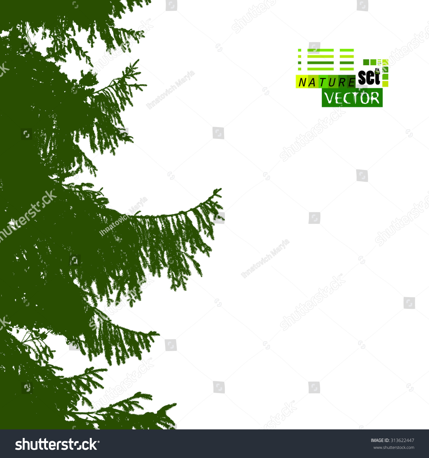 Firtree Tracing Vector Stock Vector (Royalty Free) 313622447 | Shutterstock