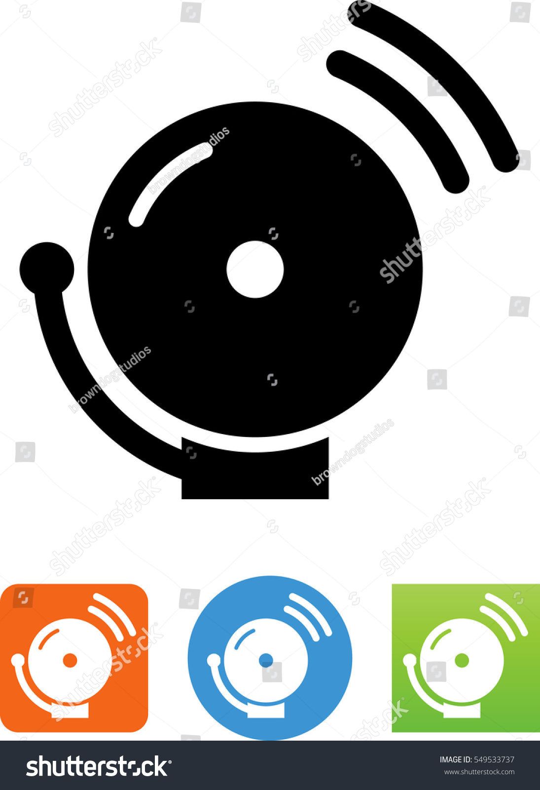 Fire Alarm Bell Icon Stock Vector (Royalty Free) 549533737