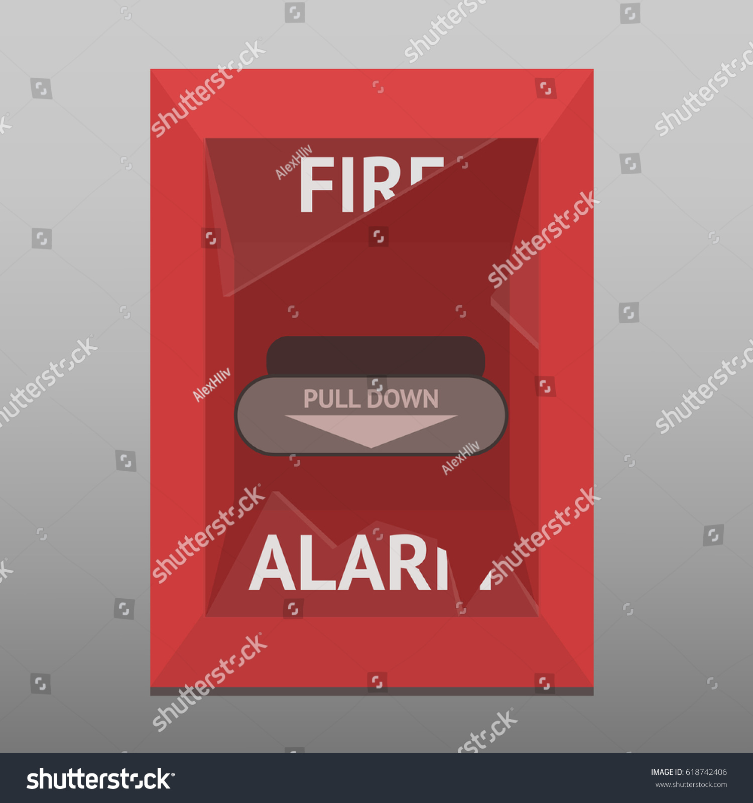 Fire Alarm Broken Fire Concept Flat Stock Vector (Royalty Free) 618742406
