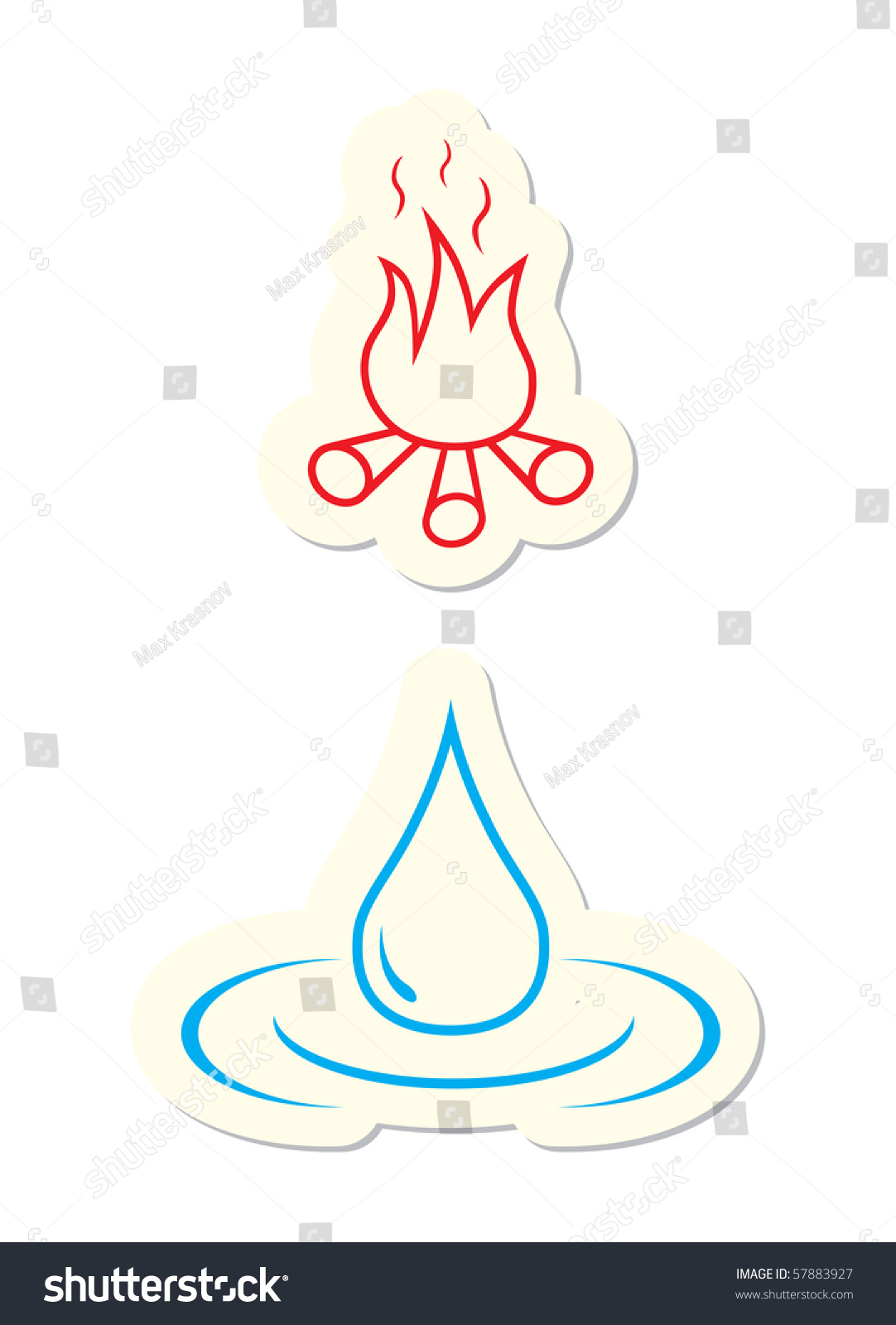 Fire Drop Icons Stock Vector (Royalty Free) 57883927