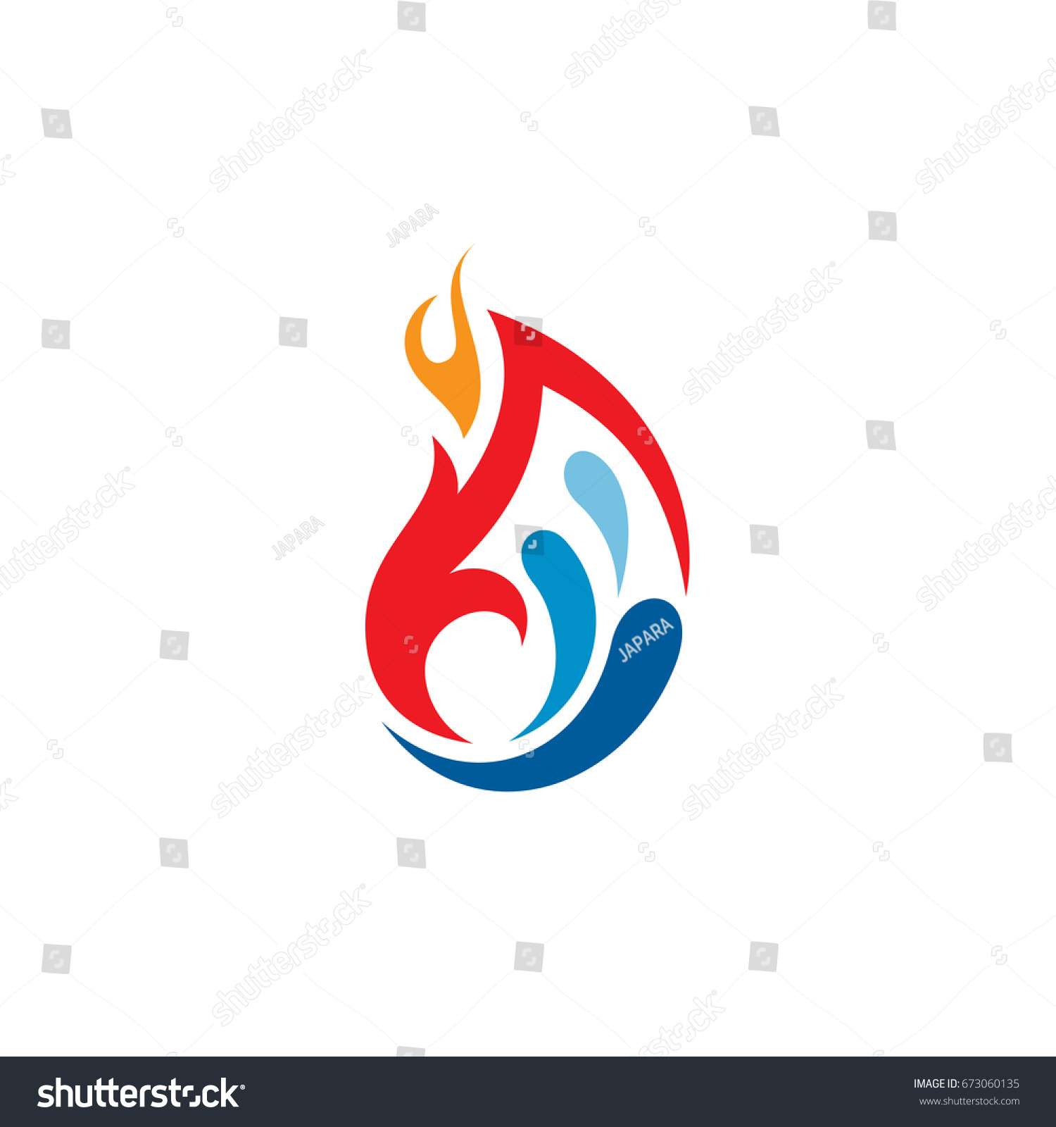 Fire Water Logo Template Stock Vector (Royalty Free) 673060135 ...
