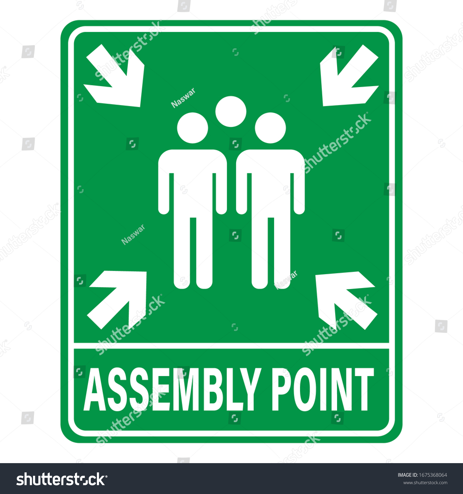 Fire Assembly Point Vector Signage Illustration Stock Vector (Royalty ...