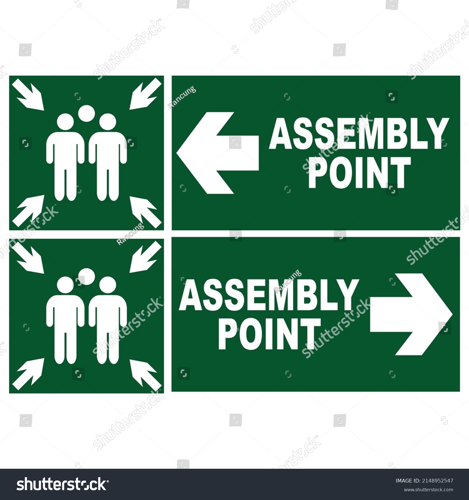 Fire Assembly Point Vector Signage Illustration Stock Vector (Royalty ...