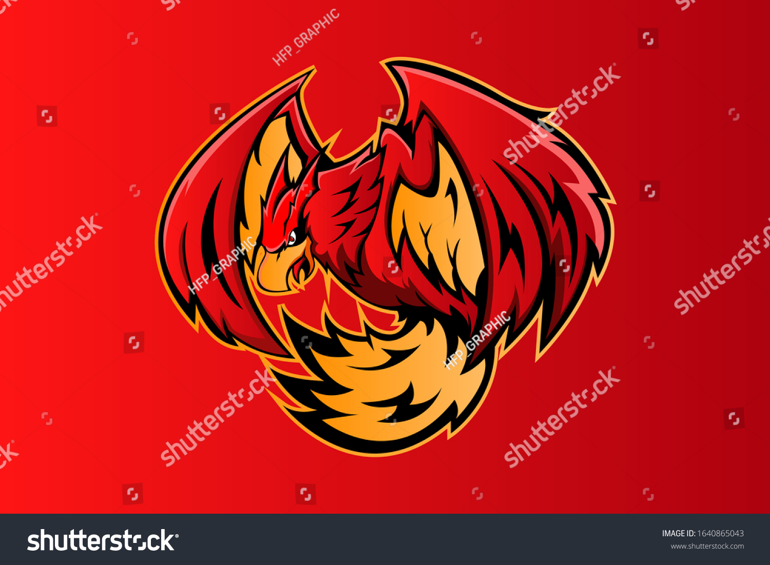 Fire Bird Mascot Logo Vector Eps: vector de stock (libre de regalías ...