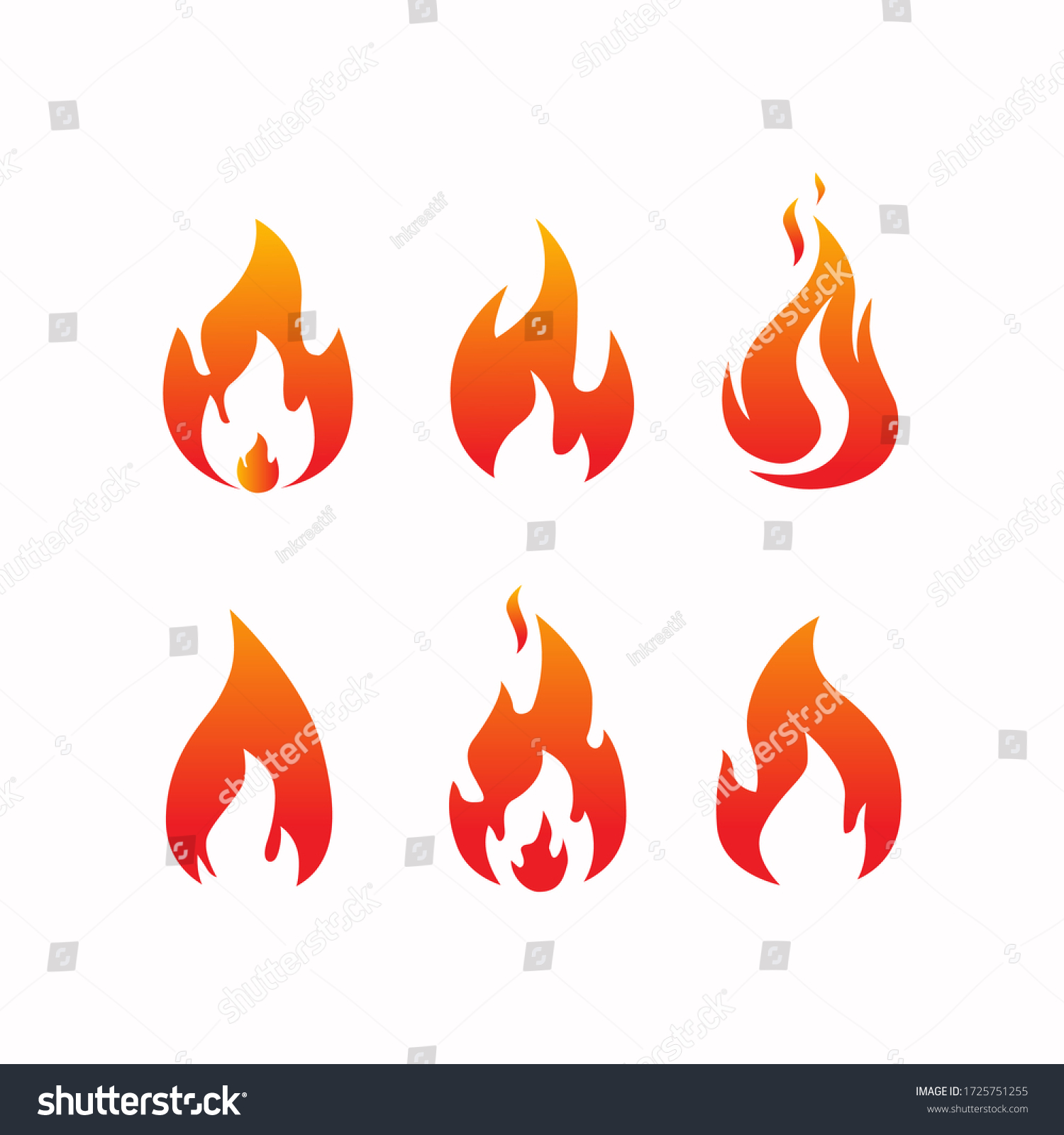 Fire Burnt Aset Vector Free Editable Stock Vector (Royalty Free) 1725751255