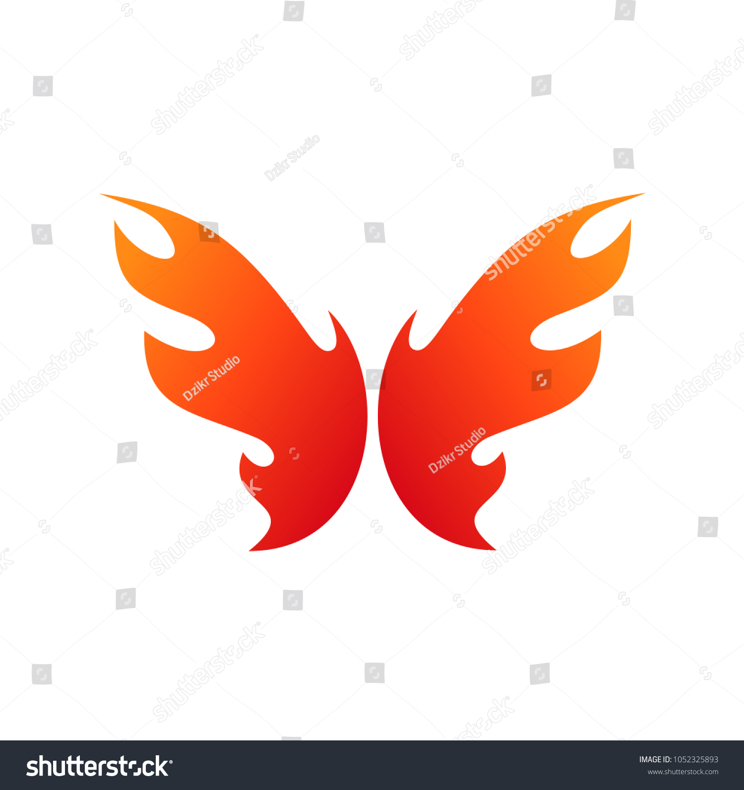 Fire Butterfly Logo Template: เวกเตอร์สต็อก (ปลอดค่าลิขสิทธิ์ ...