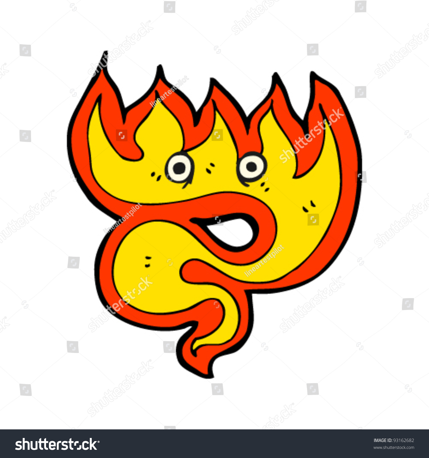 Fire Cartoon Character Stock Vector (Royalty Free) 93162682 | Shutterstock