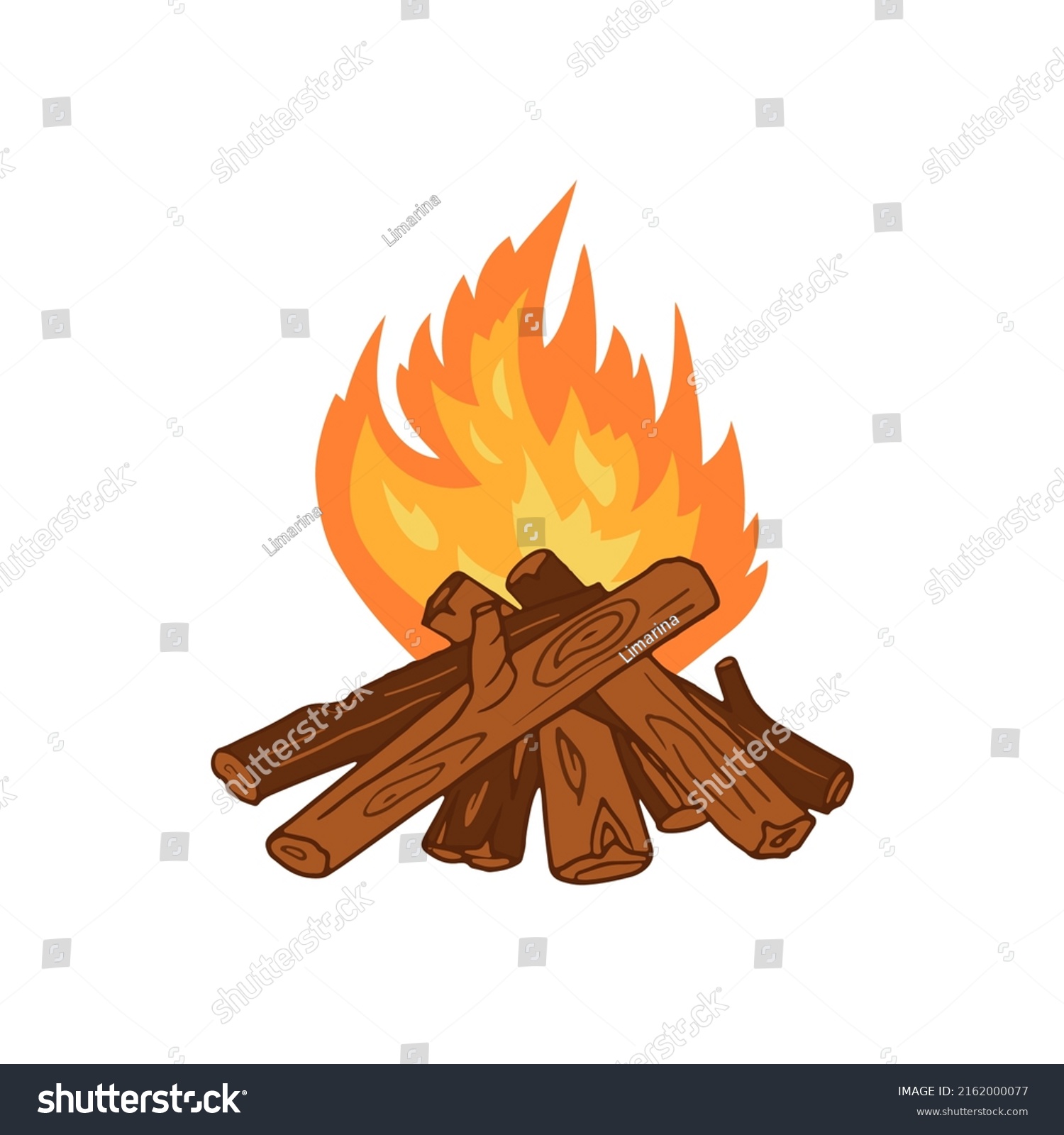 Fire Cartoon Style Vector Illustration Hand Stock Vector (Royalty Free ...