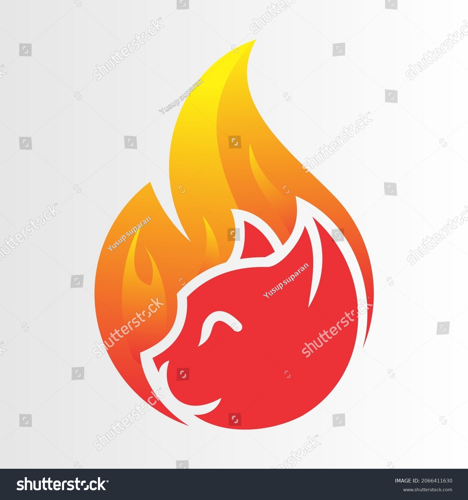 Fire Cats Cats Fire Fire Stock Vector (Royalty Free) 2066411630 ...
