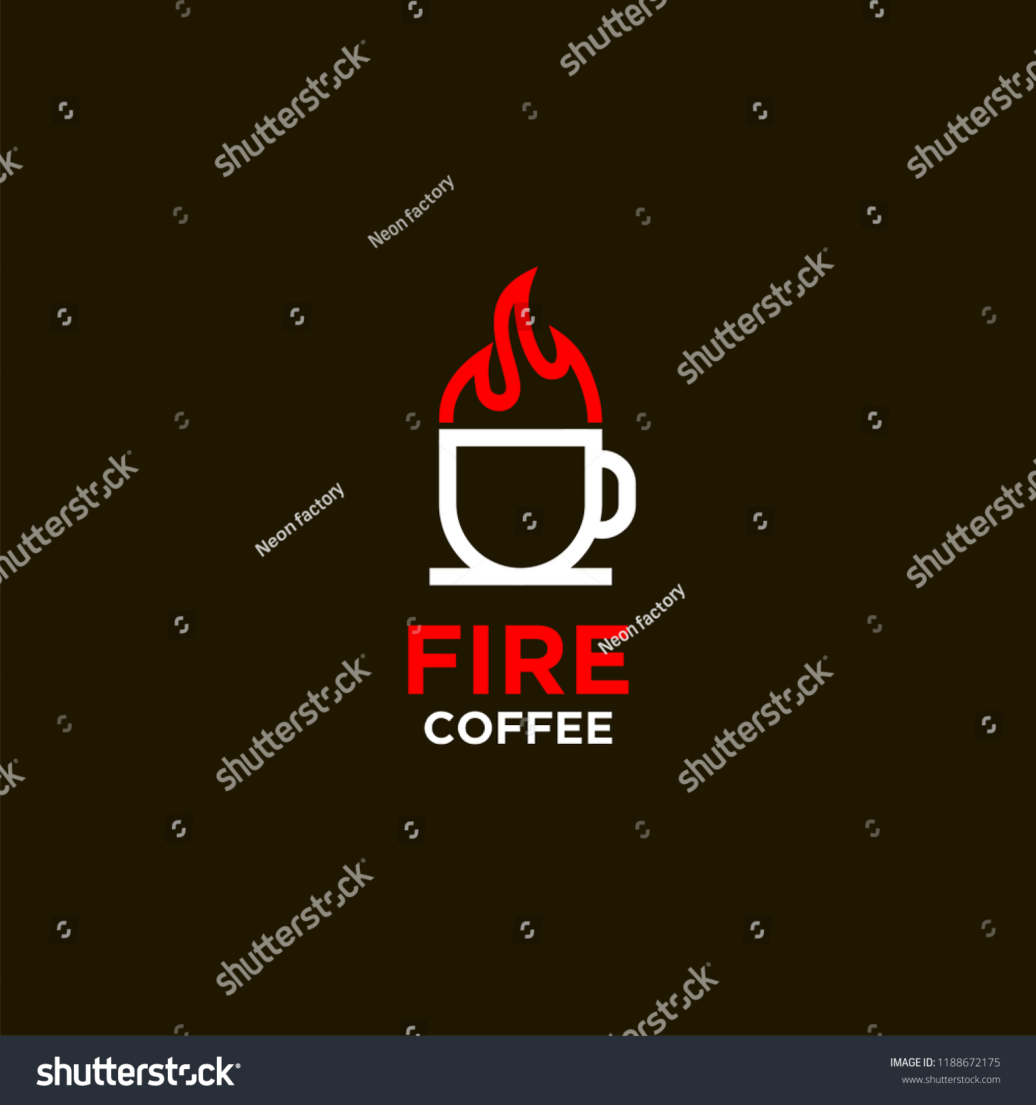 Fire Coffee Logo Icon Designs Vector Stock Vector (Royalty Free) 1188672175