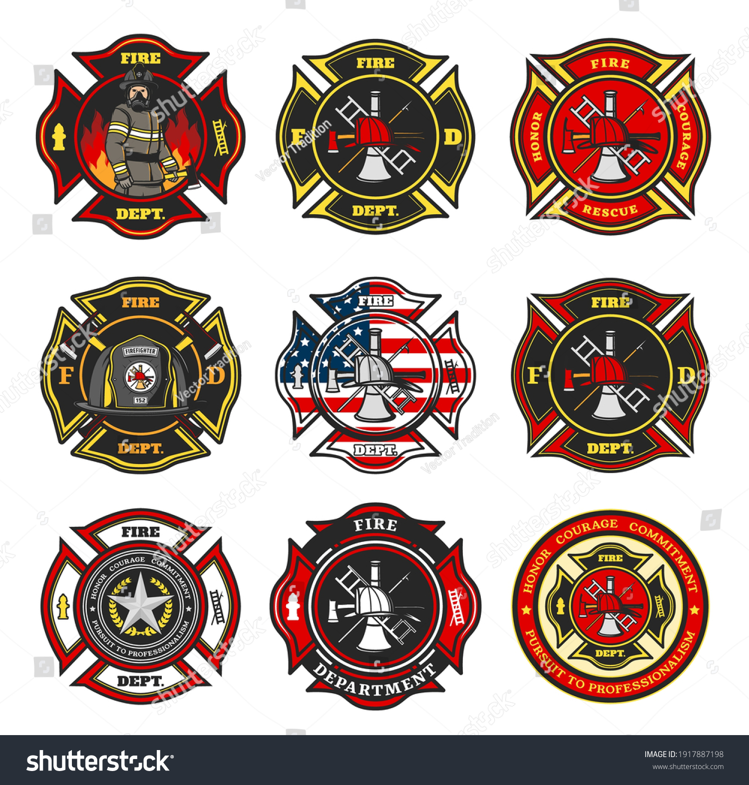 4,250 imágenes de Fireman badge vector - Imágenes, fotos y vectores de ...