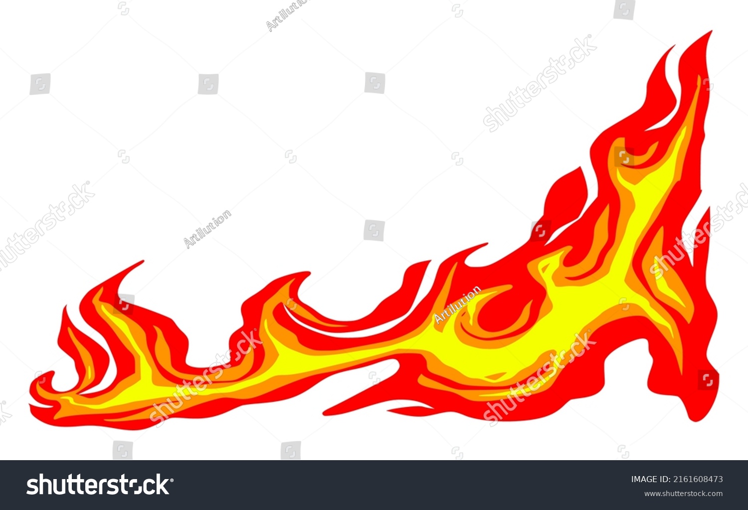 Fire Element Cartoon Clipart Design Stock Vector (Royalty Free ...