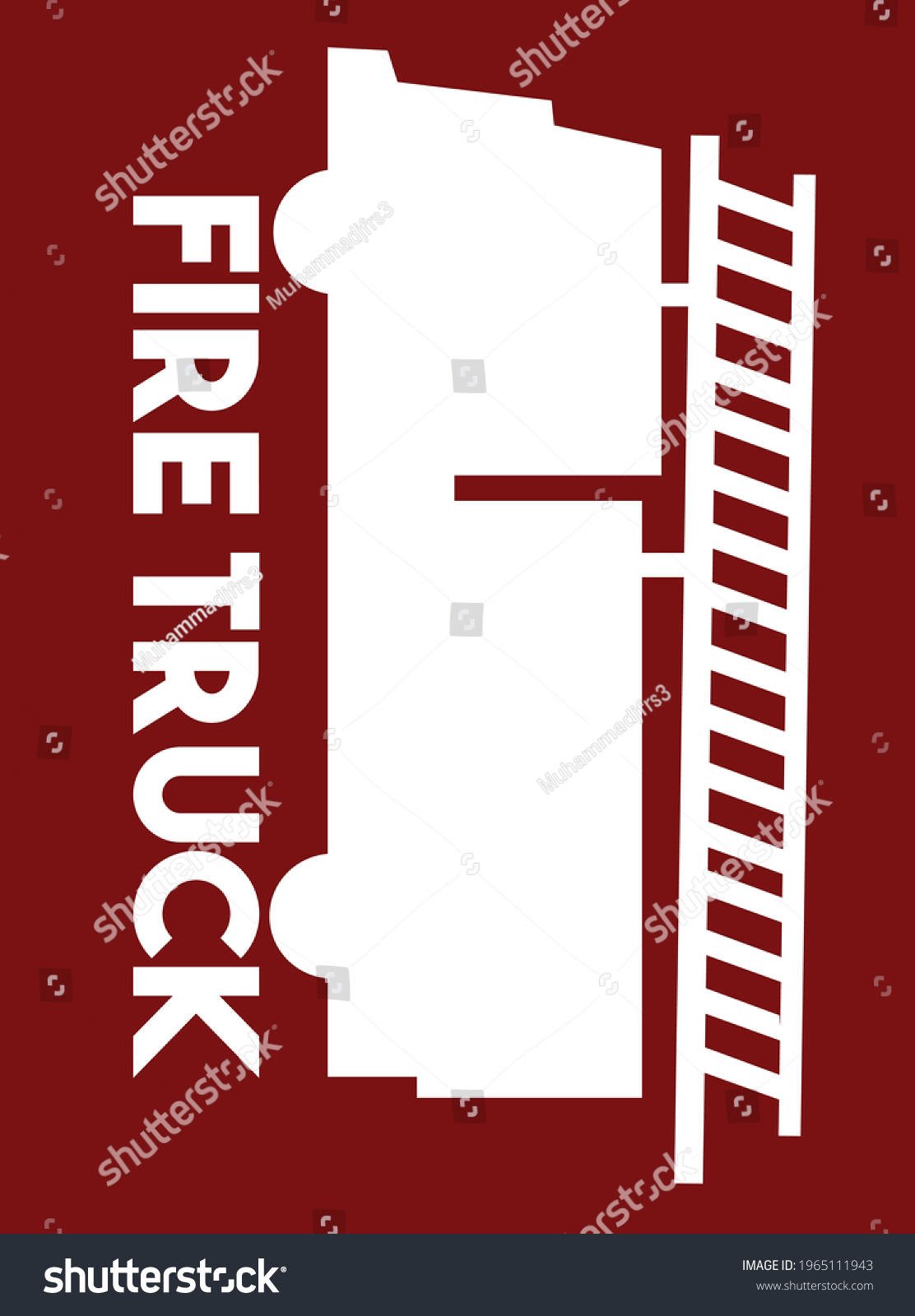 Fire Engine Silhouette Vector Illustration Stock Vector (Royalty Free ...