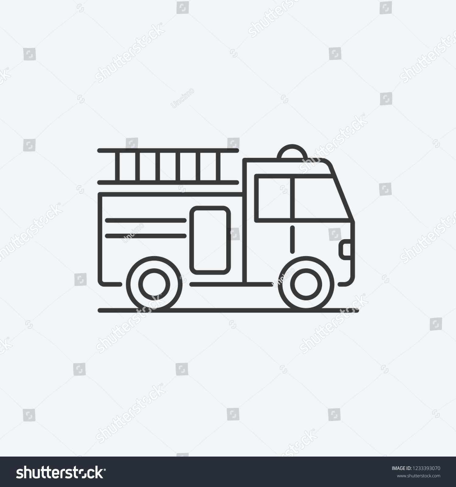 Fire Engine Truck Modern Simple Ui Stock Vector (Royalty Free ...