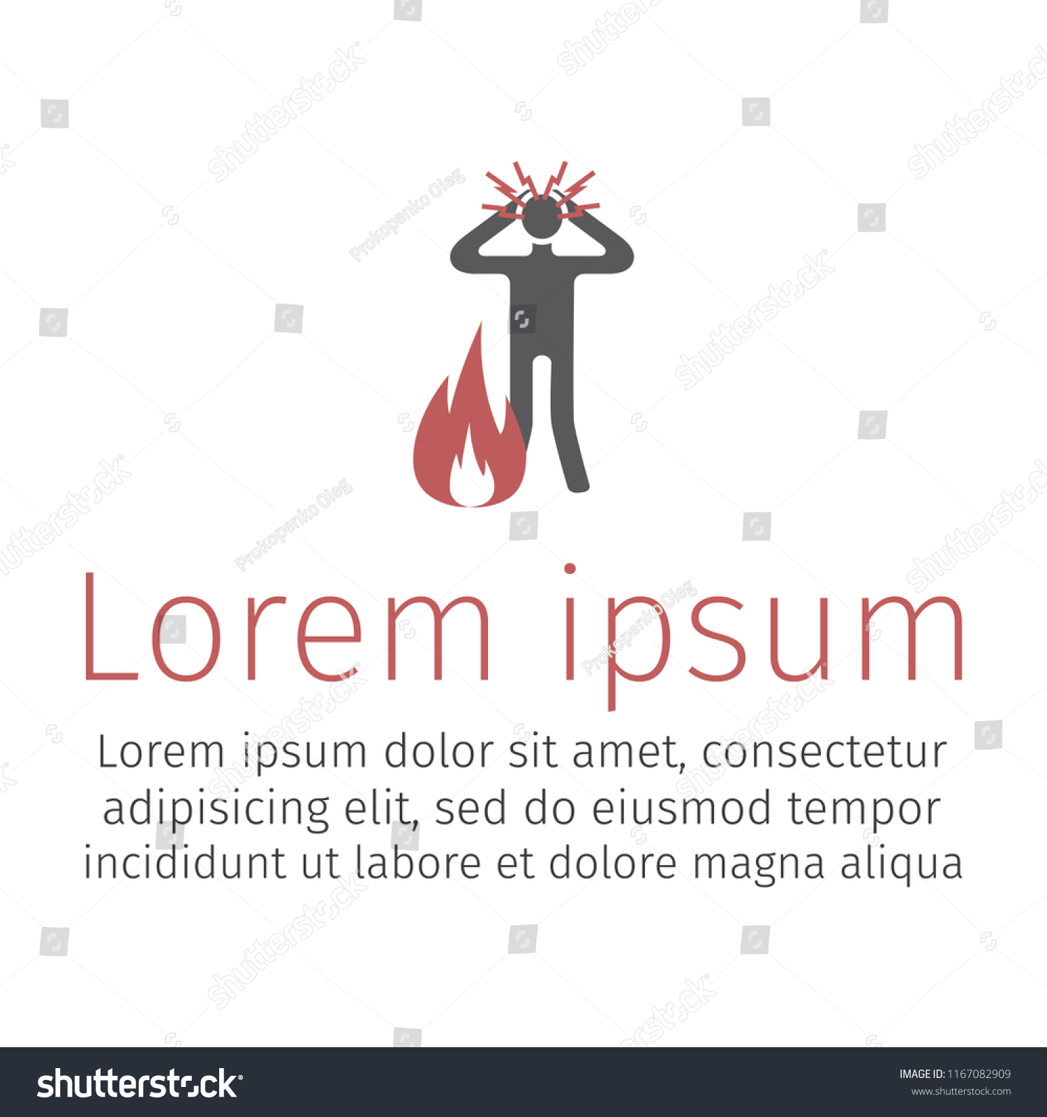 Fire Evacuation Vector Sign Burning Man Stock Vector (Royalty Free ...