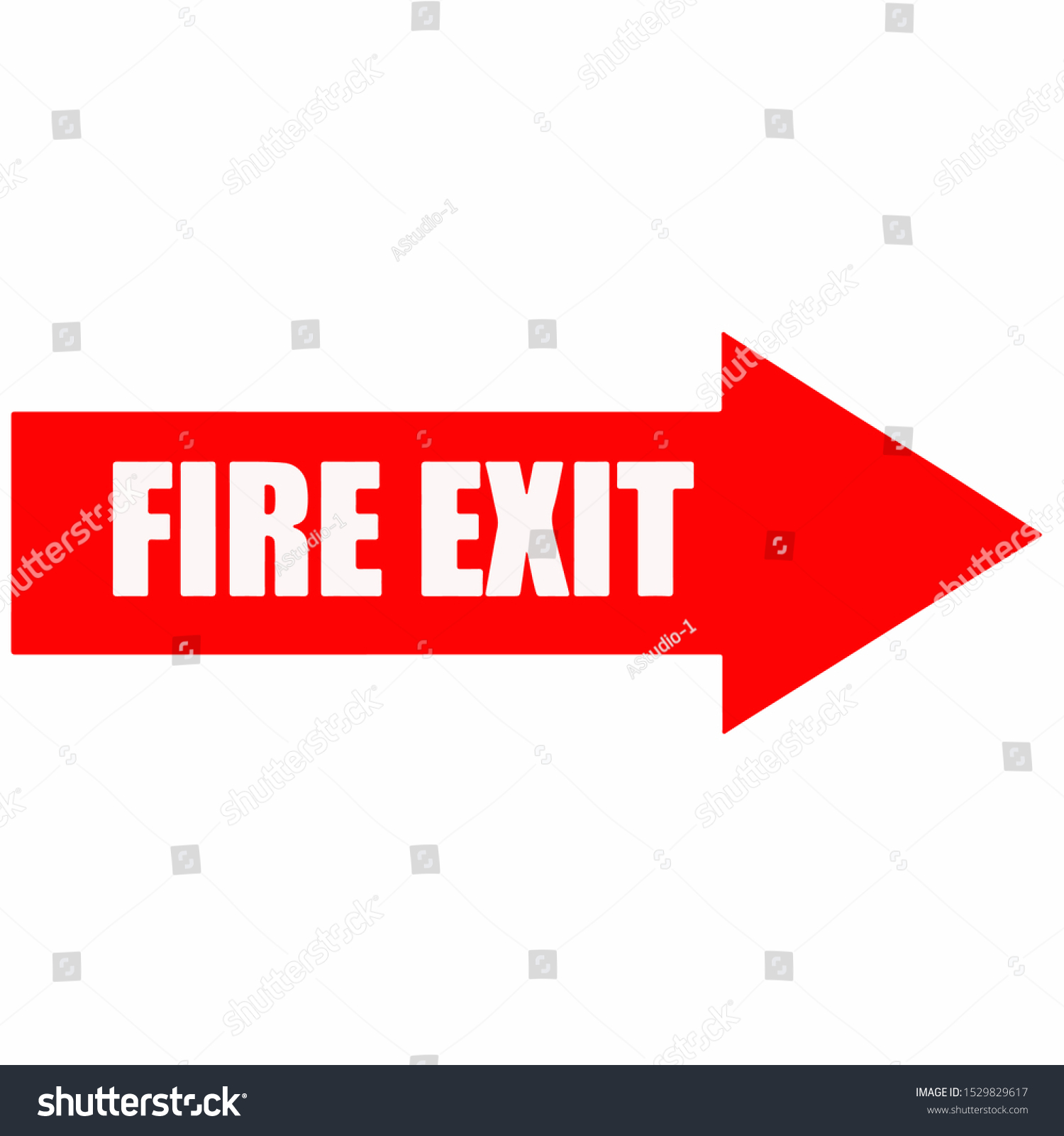 Fire Exit Arrow Sign Vector Illustration Stock Vector (Royalty Free ...