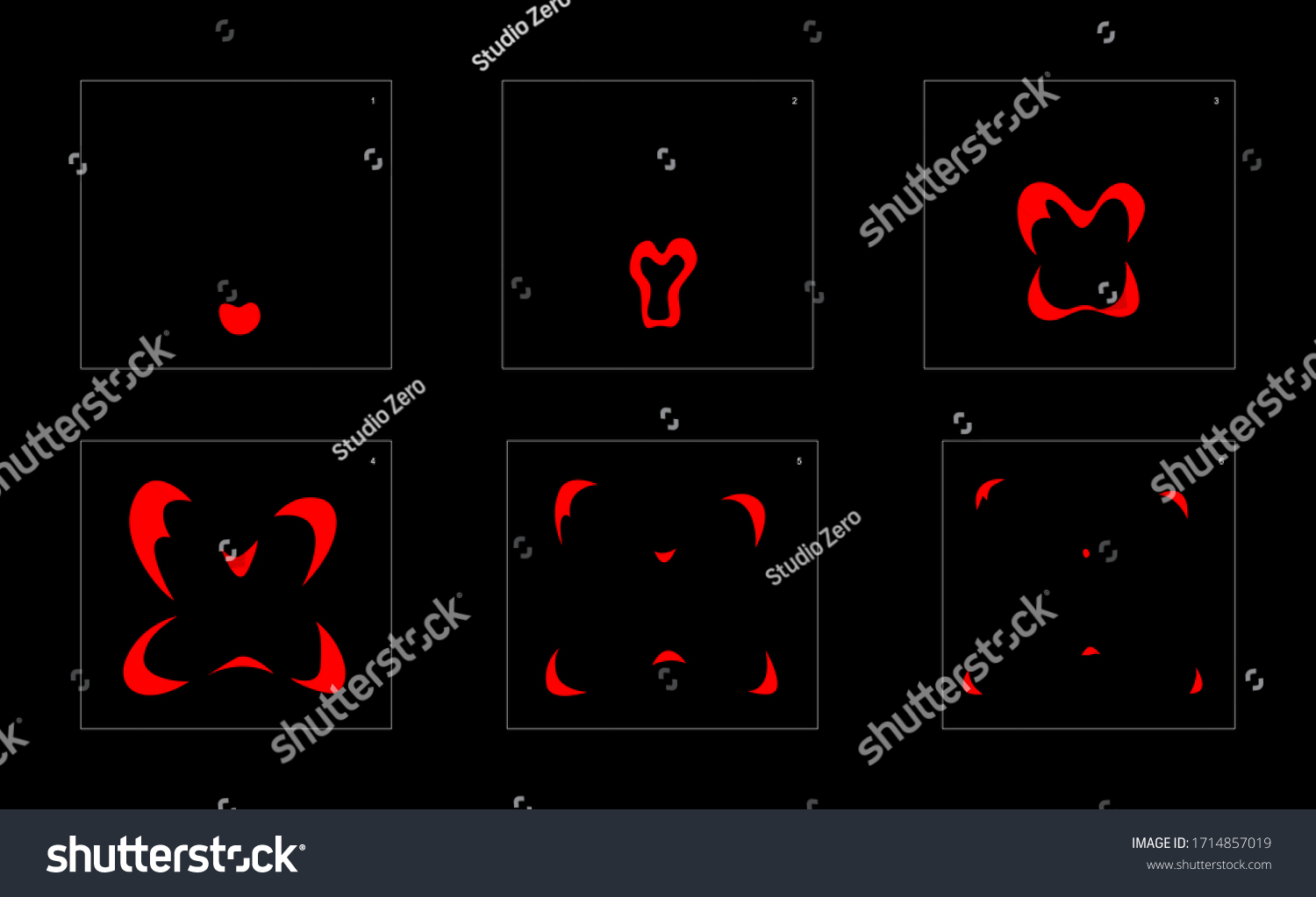 Fire Explosion Effect Explosion Animation Effect: เวกเตอร์สต็อก (ปลอด ...
