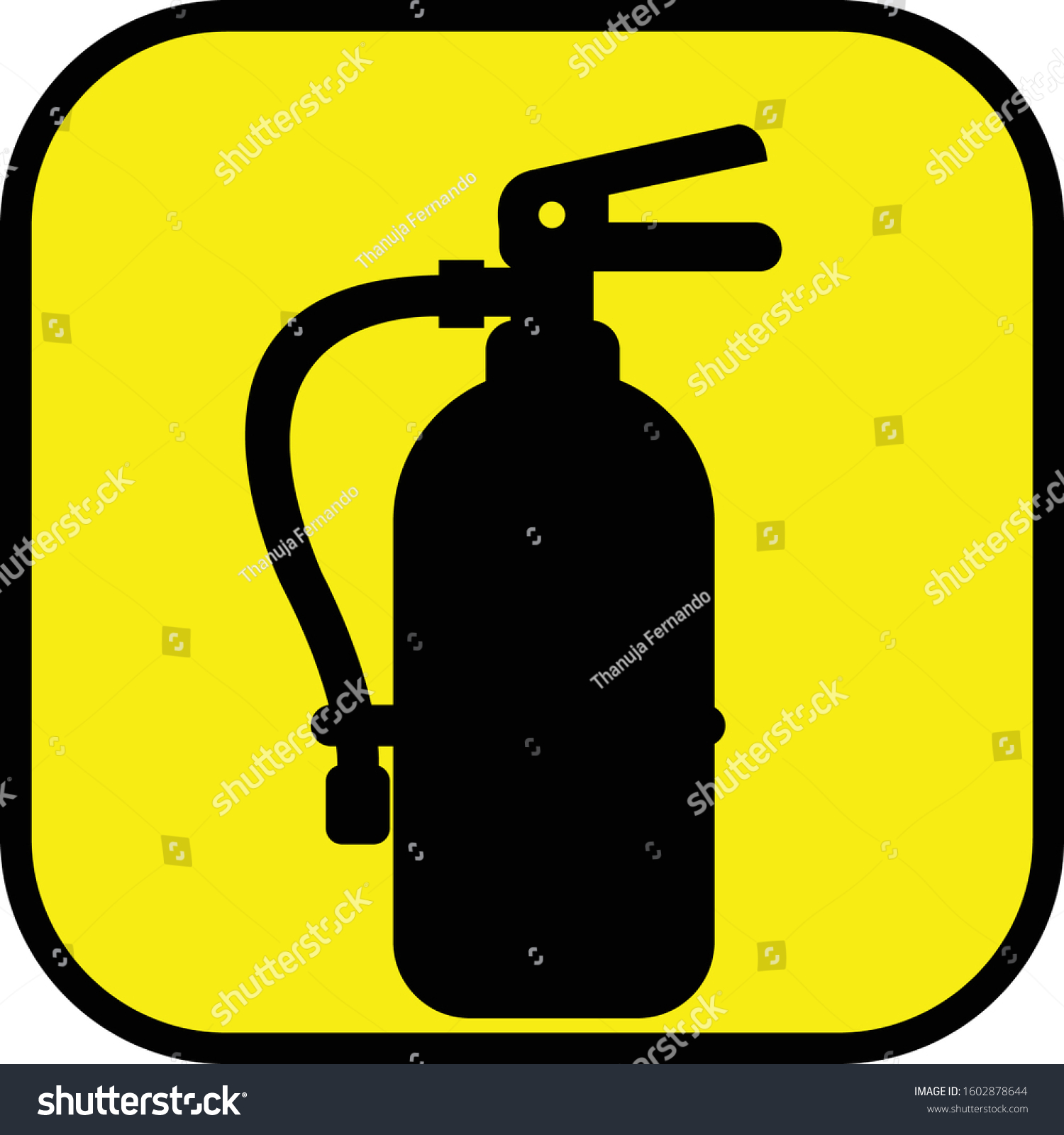 Fire Extinguisher Sign Vector Image Stock Vector (Royalty Free) 1602878644