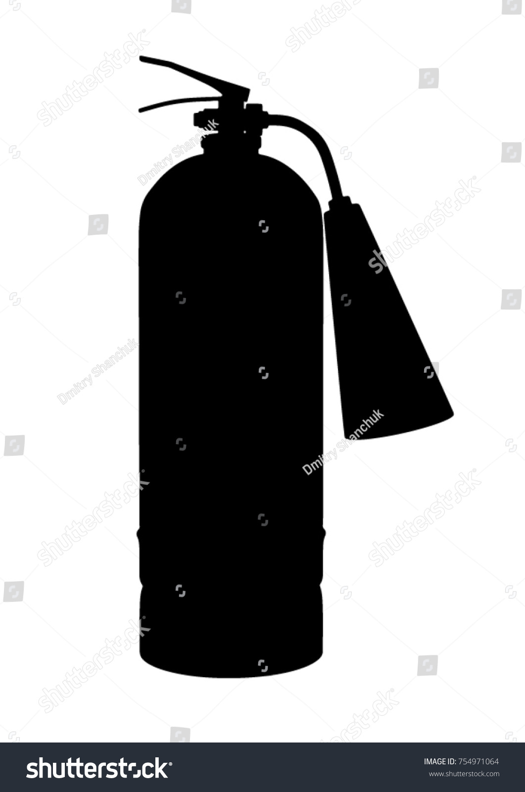 Fire Extinguisher Silhouette Vector Stock Vector (Royalty Free ...
