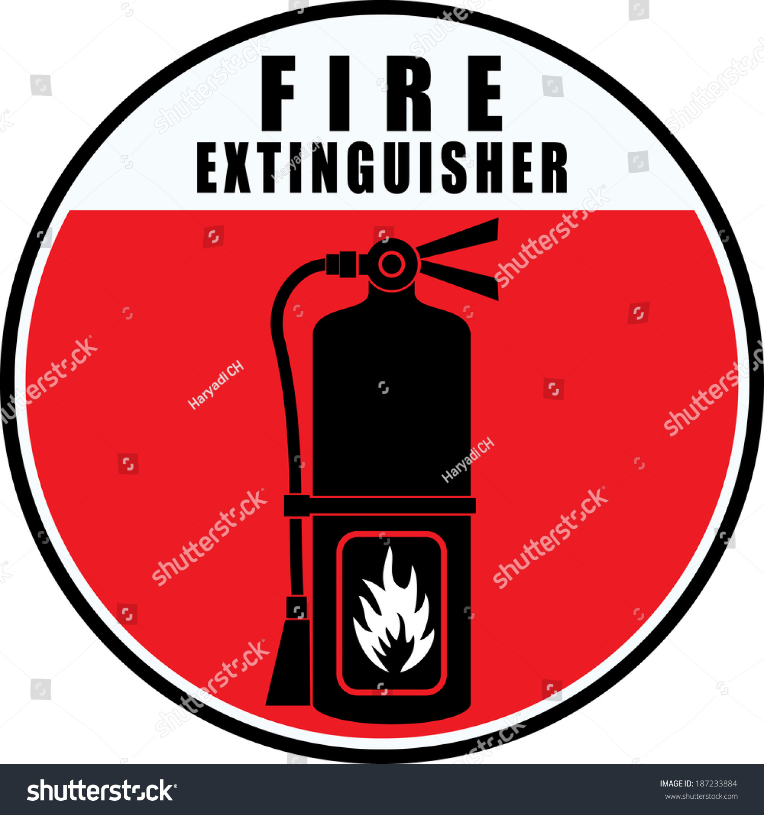 Fire Extinguisher Sticker Stock Vector (Royalty Free) 187233884