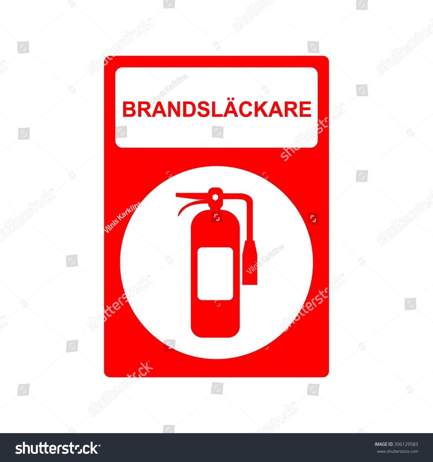 Fire Extinguisher Sweden Stock Vector (Royalty Free) 396129583 ...