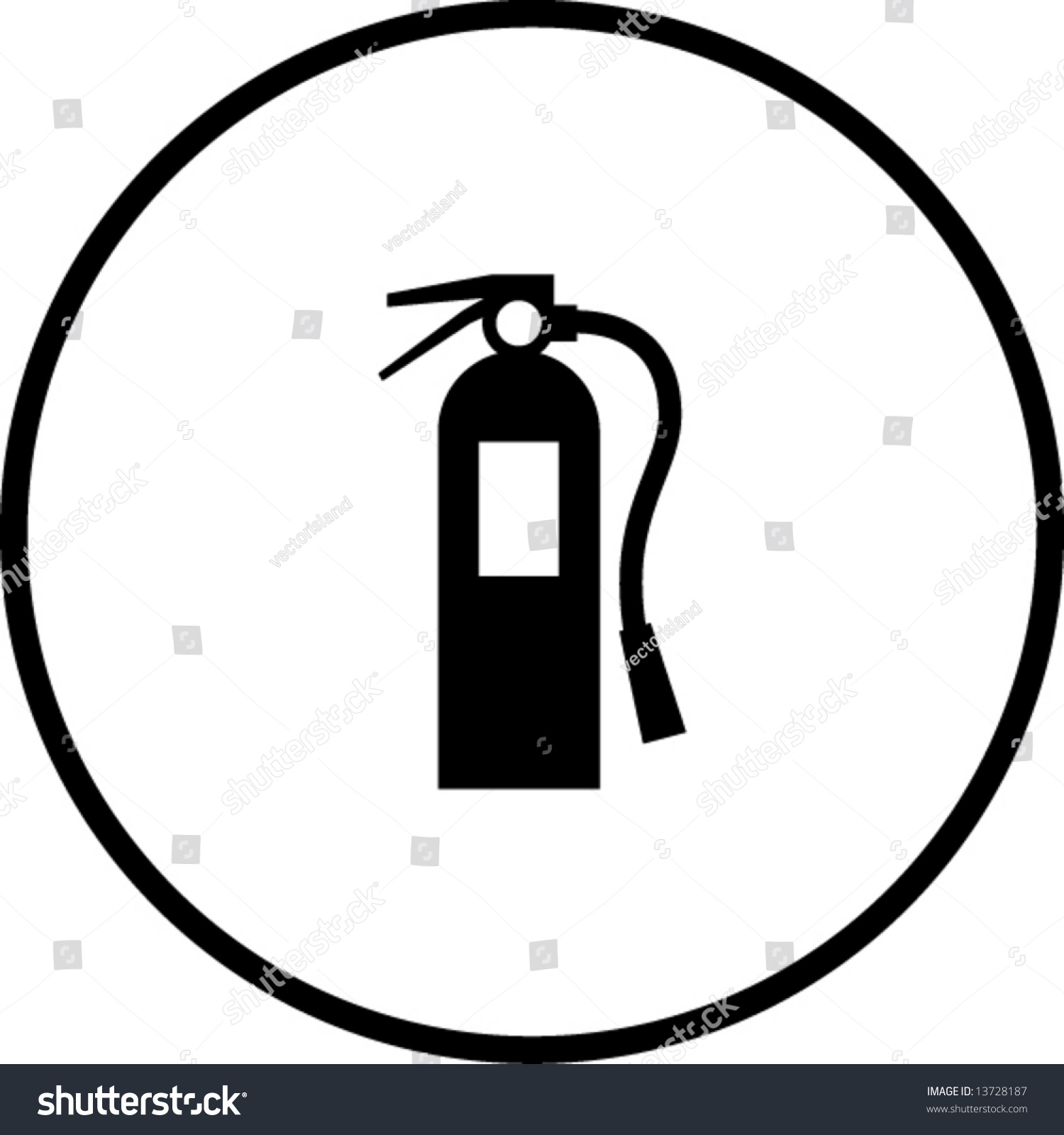 Fire Extinguisher Symbol Stock Vector (Royalty Free) 13728187