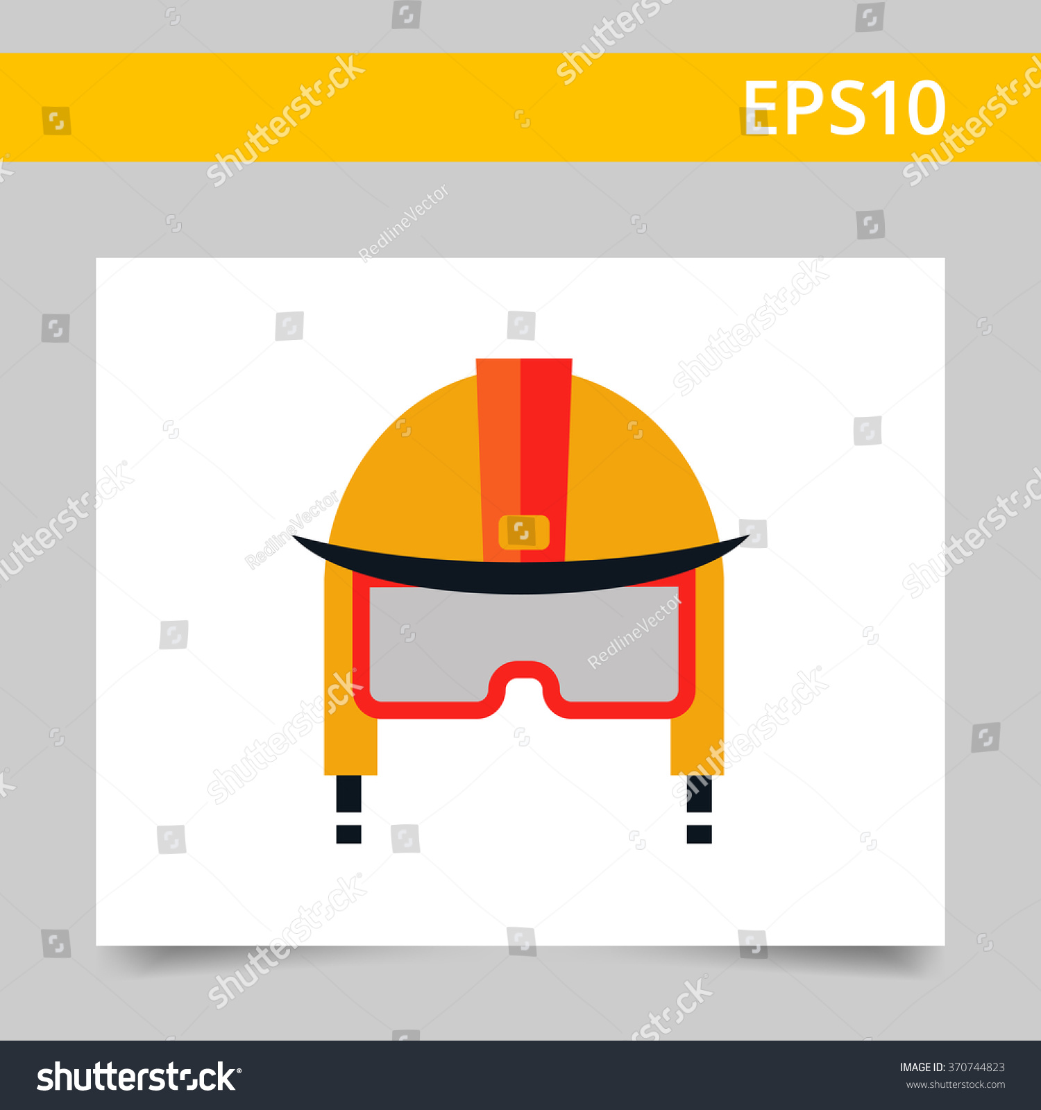 Fire Fighter Helmet Stock Vector (Royalty Free) 370744823 | Shutterstock