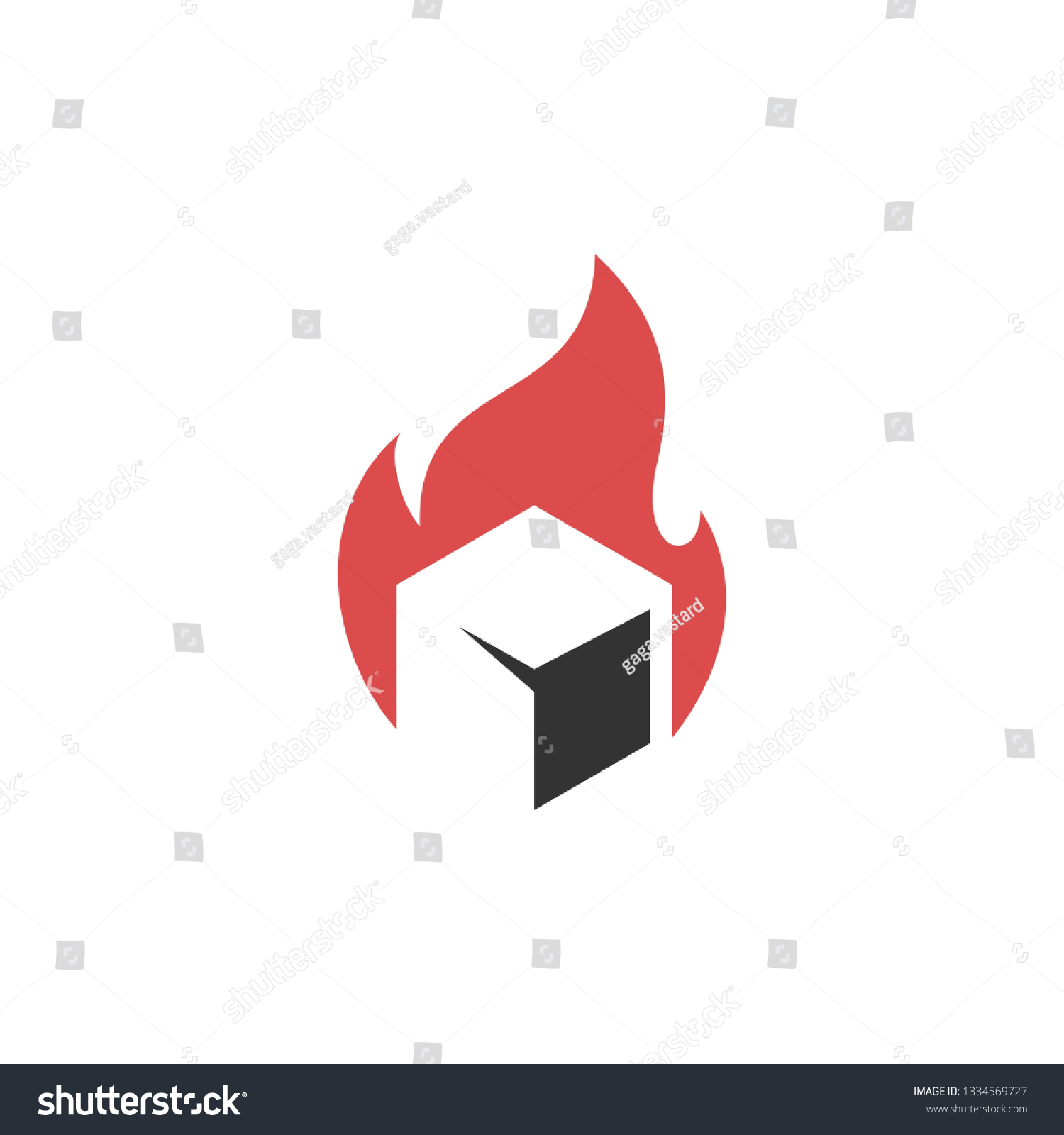 Fire Flame Box Cube Logo Vector Stock Vector (Royalty Free) 1334569727 ...