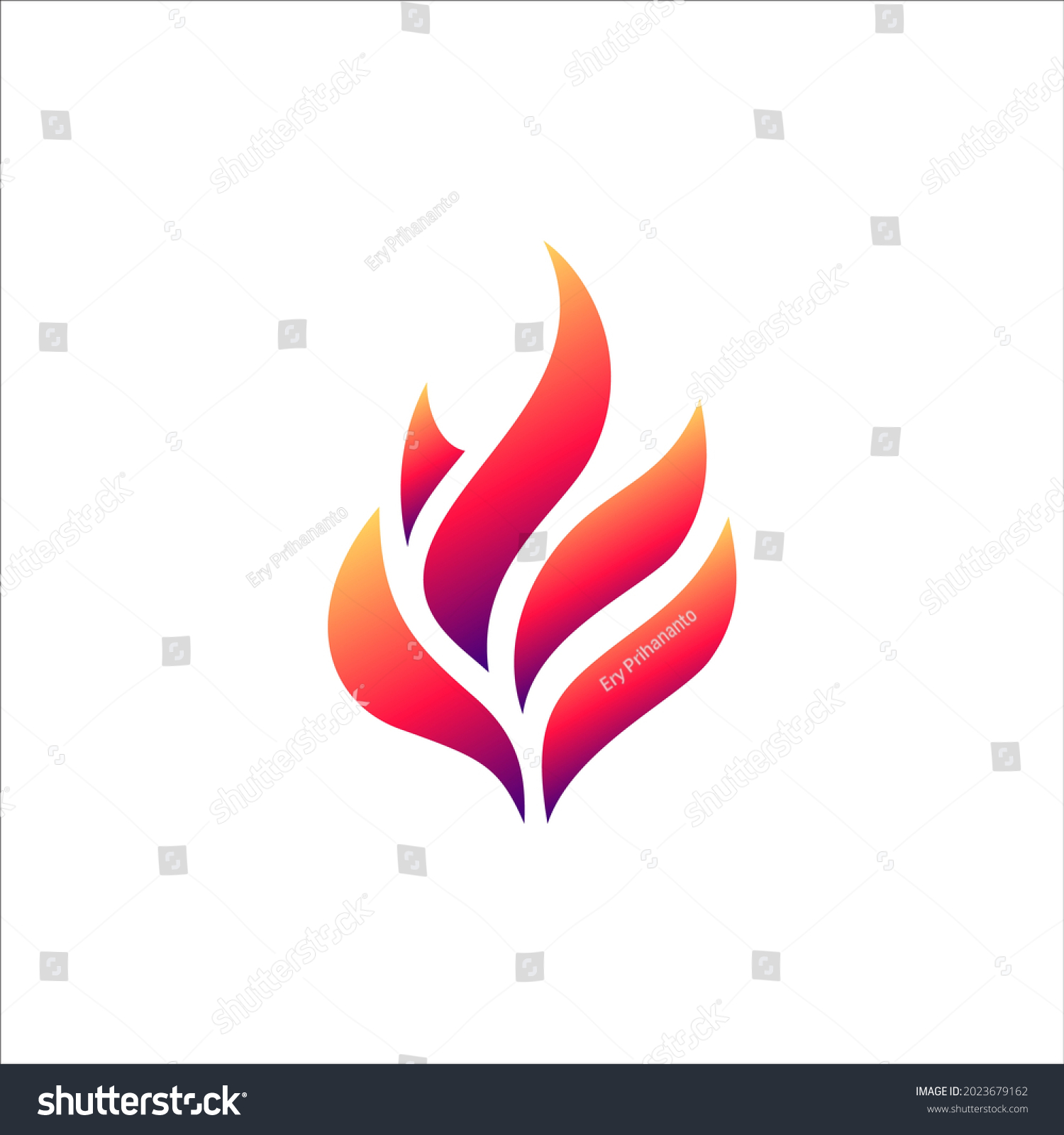 Fire Flame Burn Logo Icon Stock Vector (Royalty Free) 2023679162 ...
