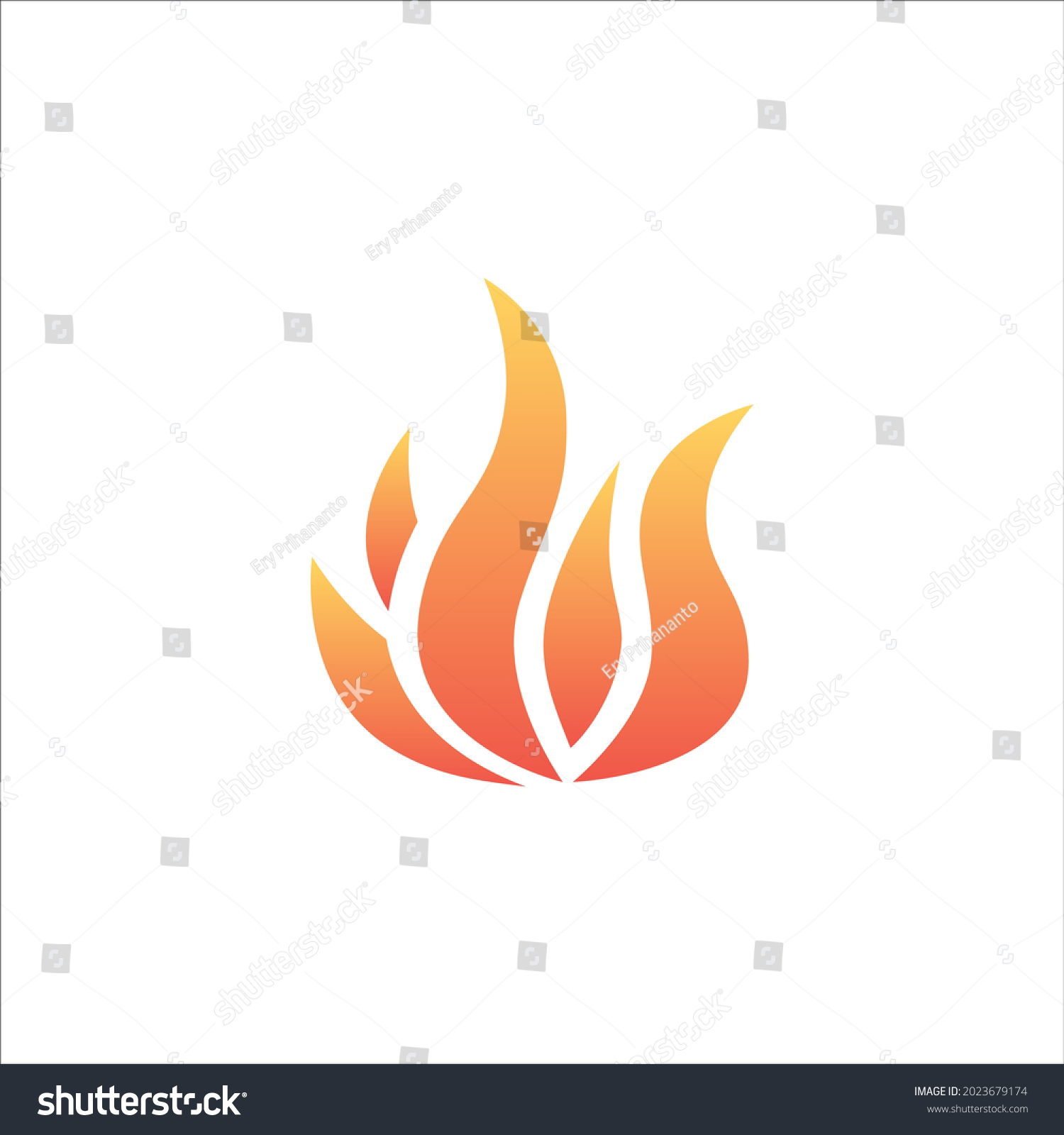 Fire Flame Burn Logo Icon Stock Vector (Royalty Free) 2023679174 ...