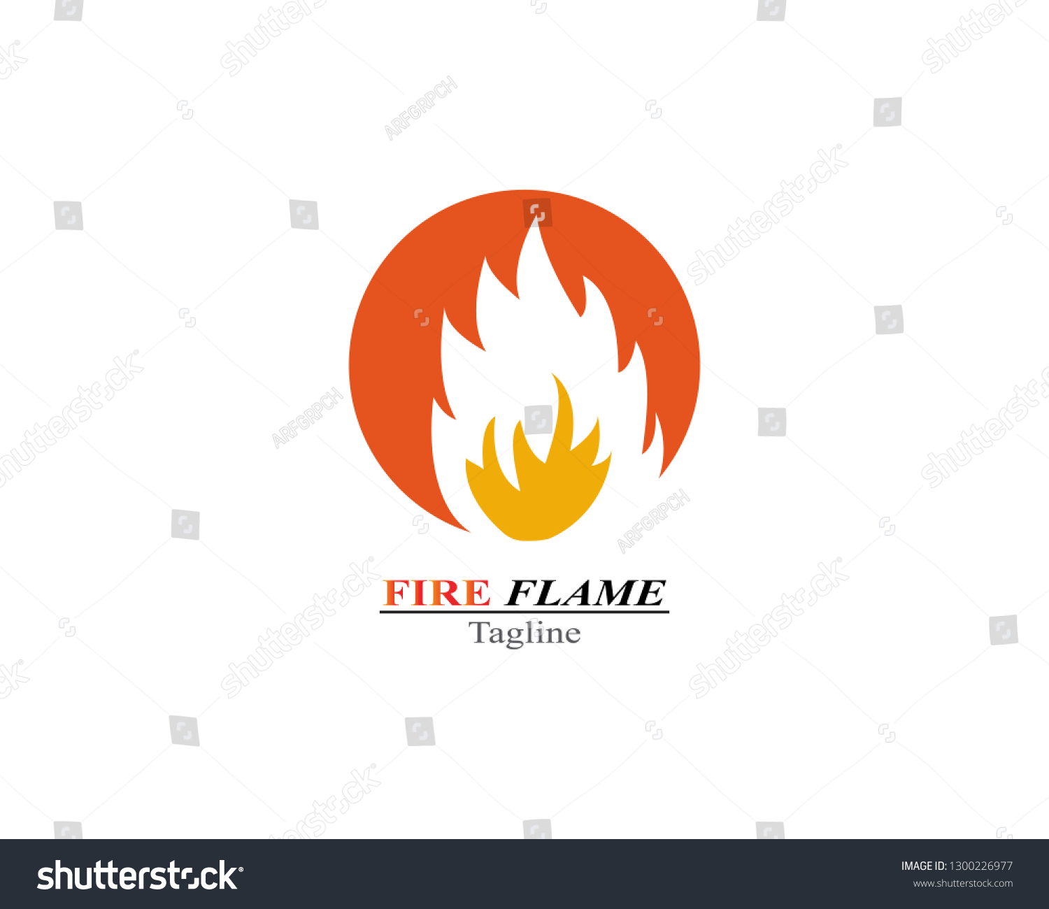 Fire Flame Burn Logo Template Stock Vector (Royalty Free) 1300226977 ...